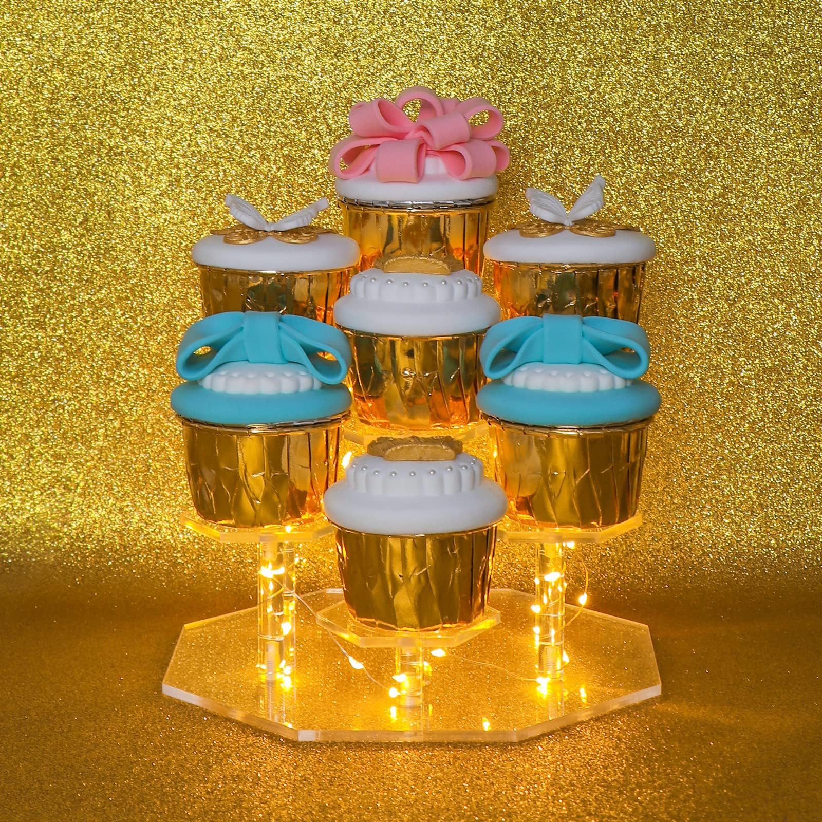Amazon.com: LUOBAO Acrylic Display Risers,Display Riser,Cupcake Display ...