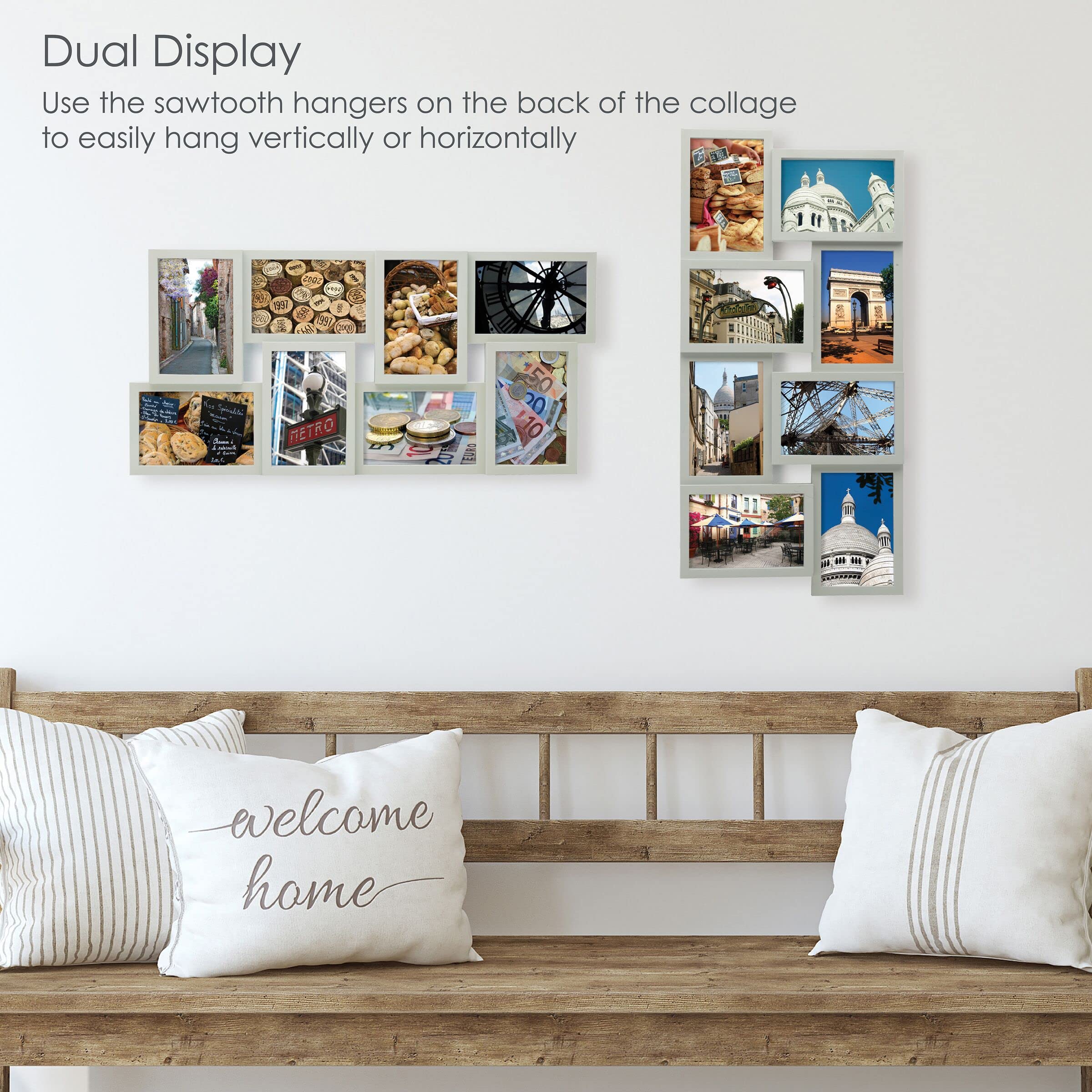 Snapklik.com : Melannco 18 X 23 Inch 8 Opening Photo Collage Frame
