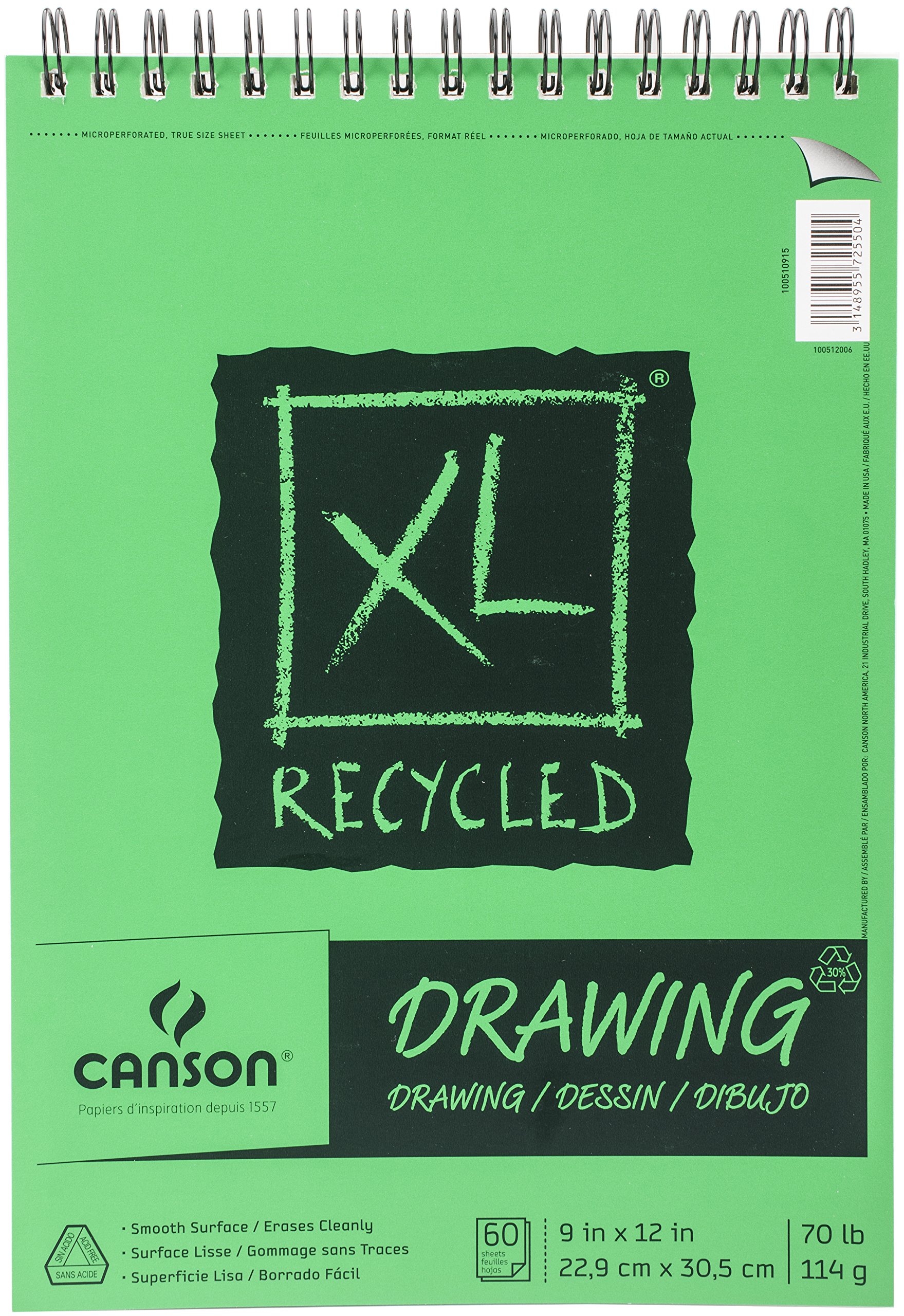 Amazon.com: Pro-Art 9-Inch by 12-Inch Canson Recycled Drawing Paper Pad ...