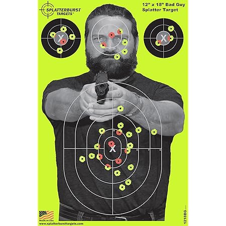 Splatterburst Targets 25 pk 12x18 inch - Bad Guy Shooting Target ...