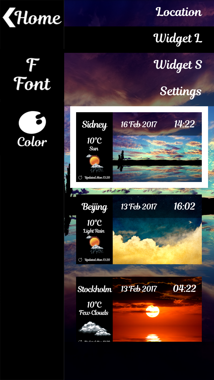 Night Sky Weather Widget - App on Amazon Appstore