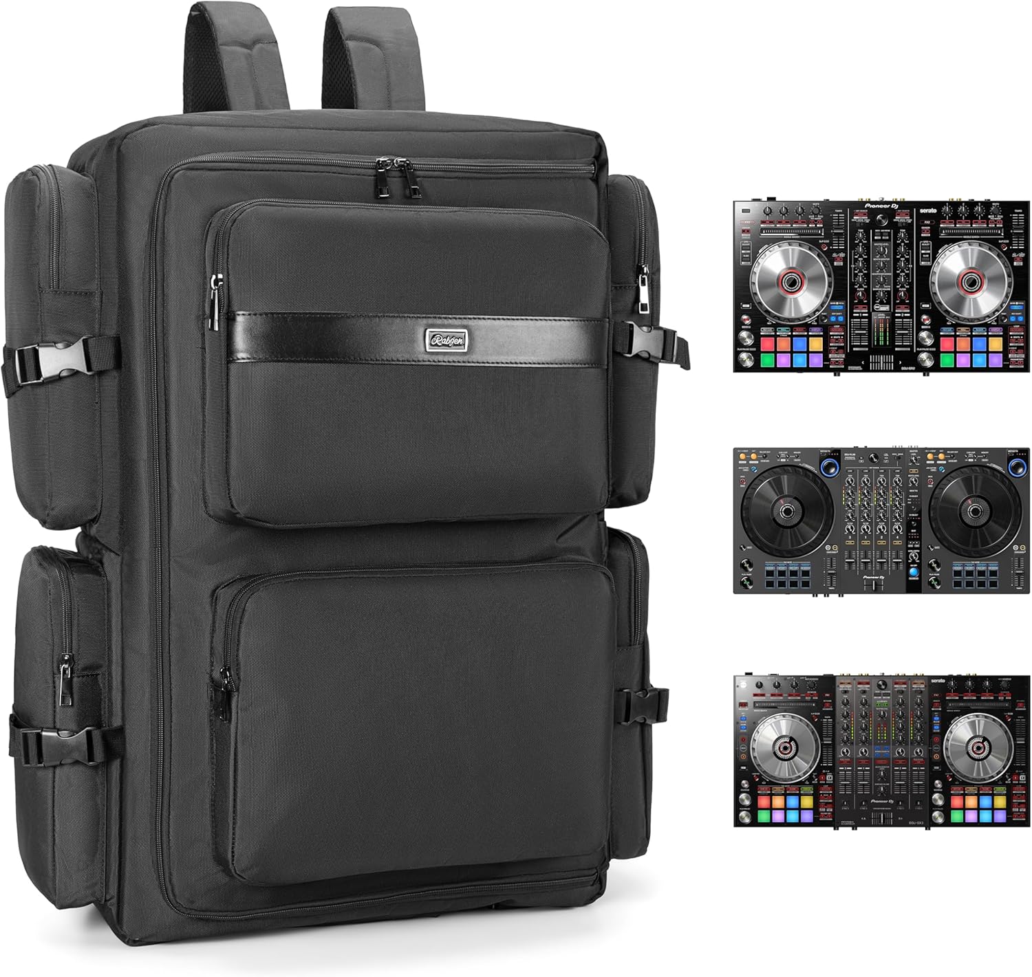 Amazon.com: Rabjen DJ Backpack for Club Gigs, DJ Mixer Case Compatible ...