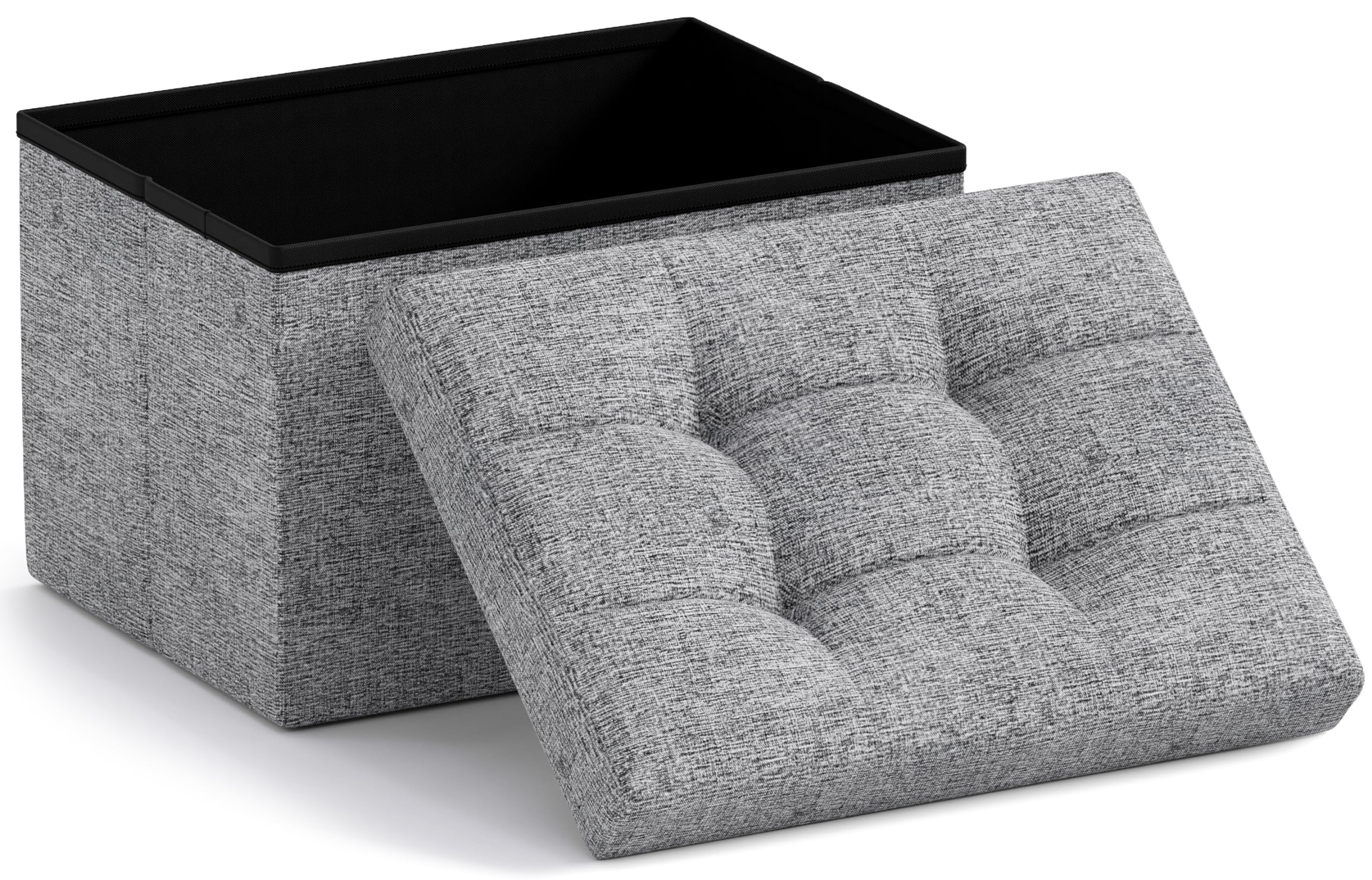 Snapklik.com : Ornavo Home Small Storage Ottoman Foldable Collapsible ...