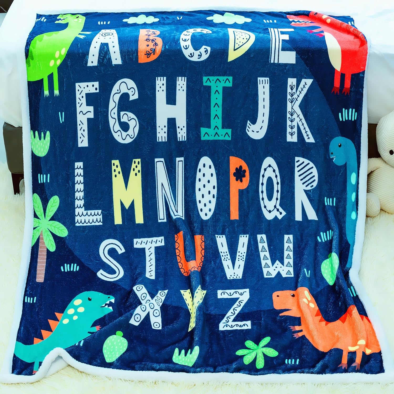 Amazon.com: ABC Blanket Alphabet Throw Blanket Alphabets Printed ...
