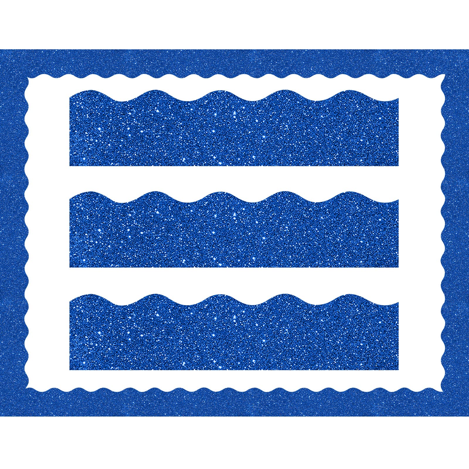 Blue Glitter Border