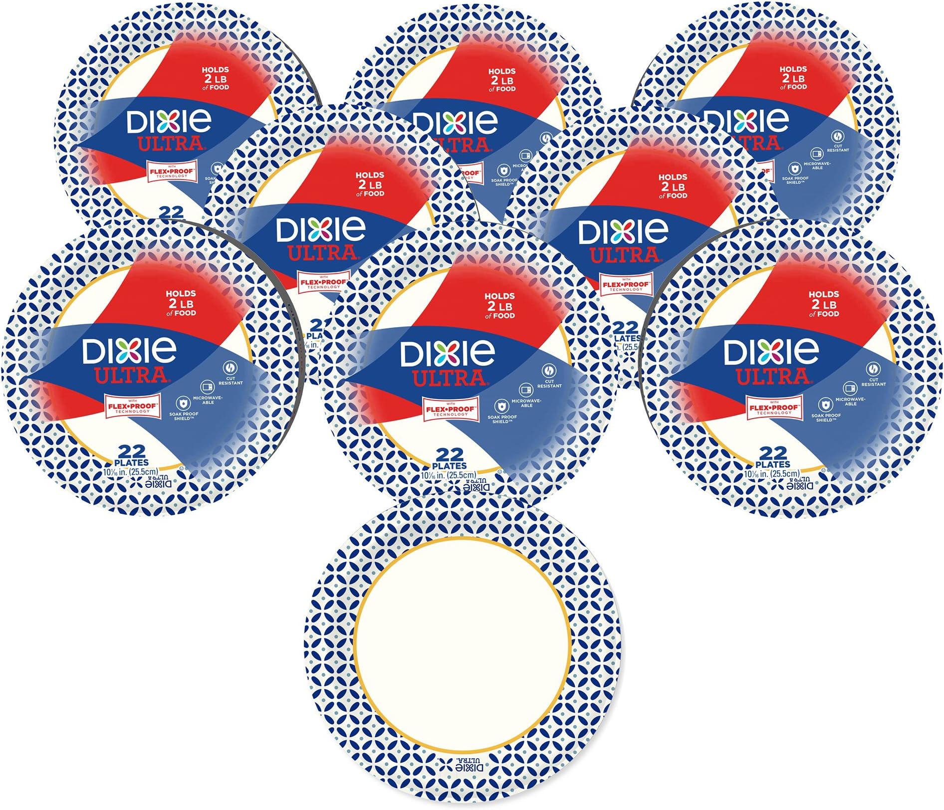 Amazon.com: Dixie Everyday Paper Plates, 10 1/16", 220 Count, 5 Packs ...