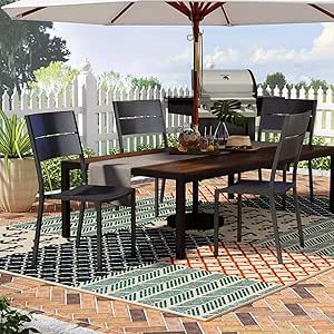 Amazon.com : Brighton Stacking Patio Dining Chair : Patio, Lawn & Garden