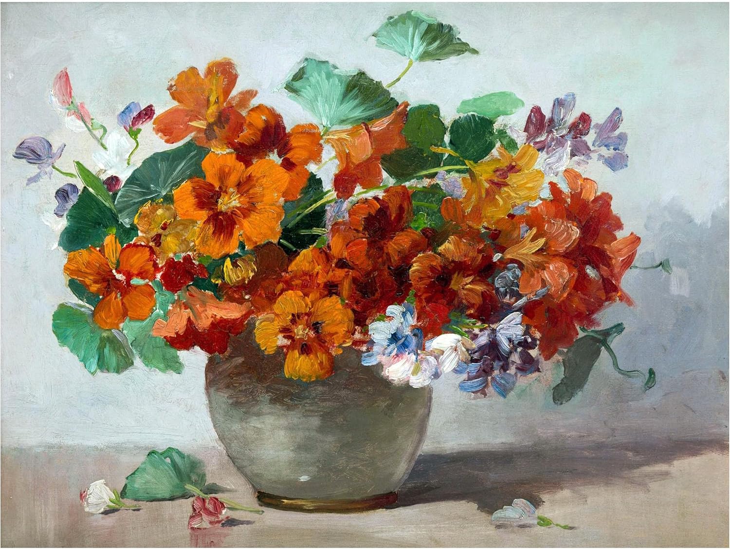 A Vase of Nasturtiums by Abbott Fuller Graves Accent Tile Mural Kitchen ...