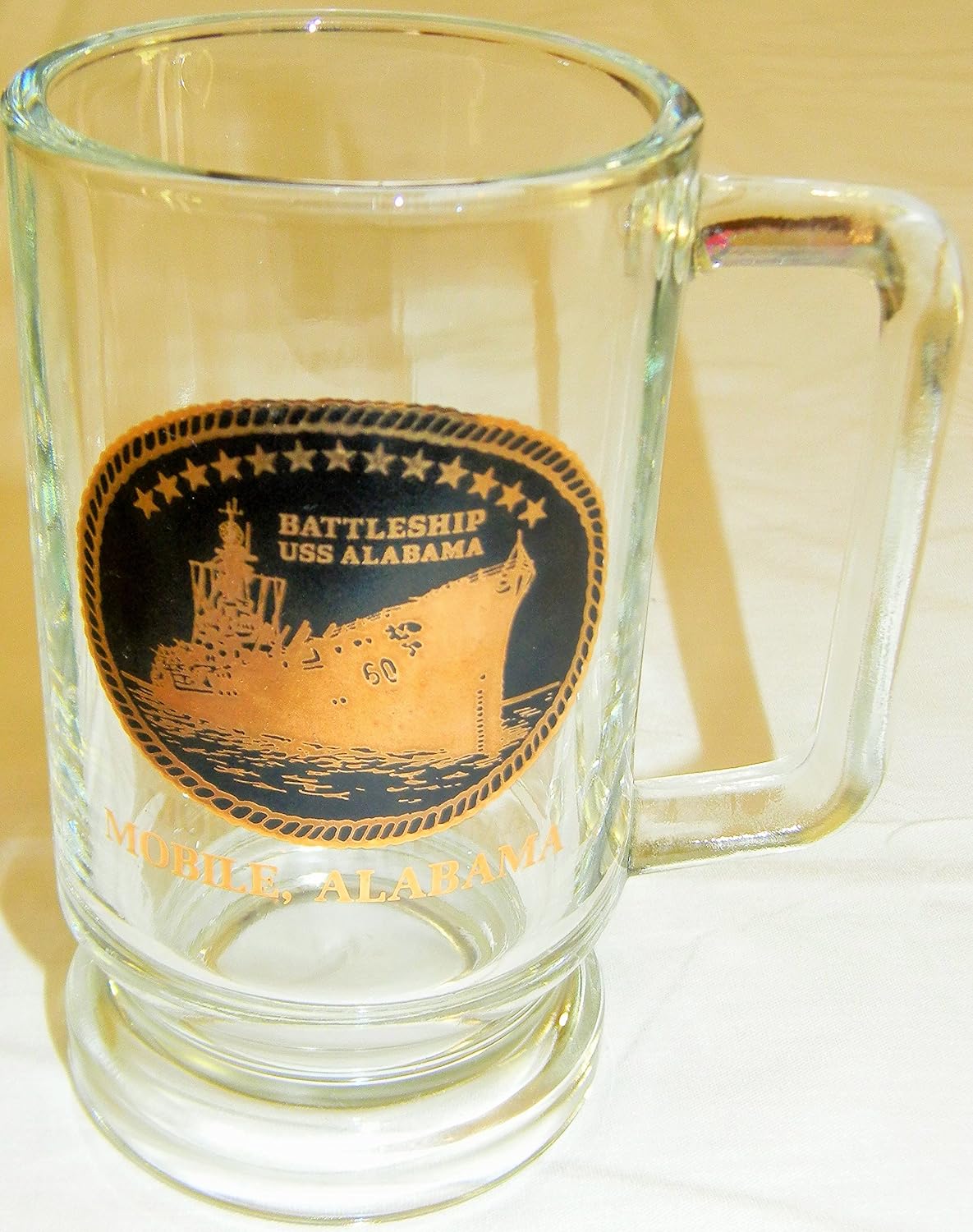 Amazon.com | Battleship USS Alabama Beer Mug Glass: Beer Mugs & Steins