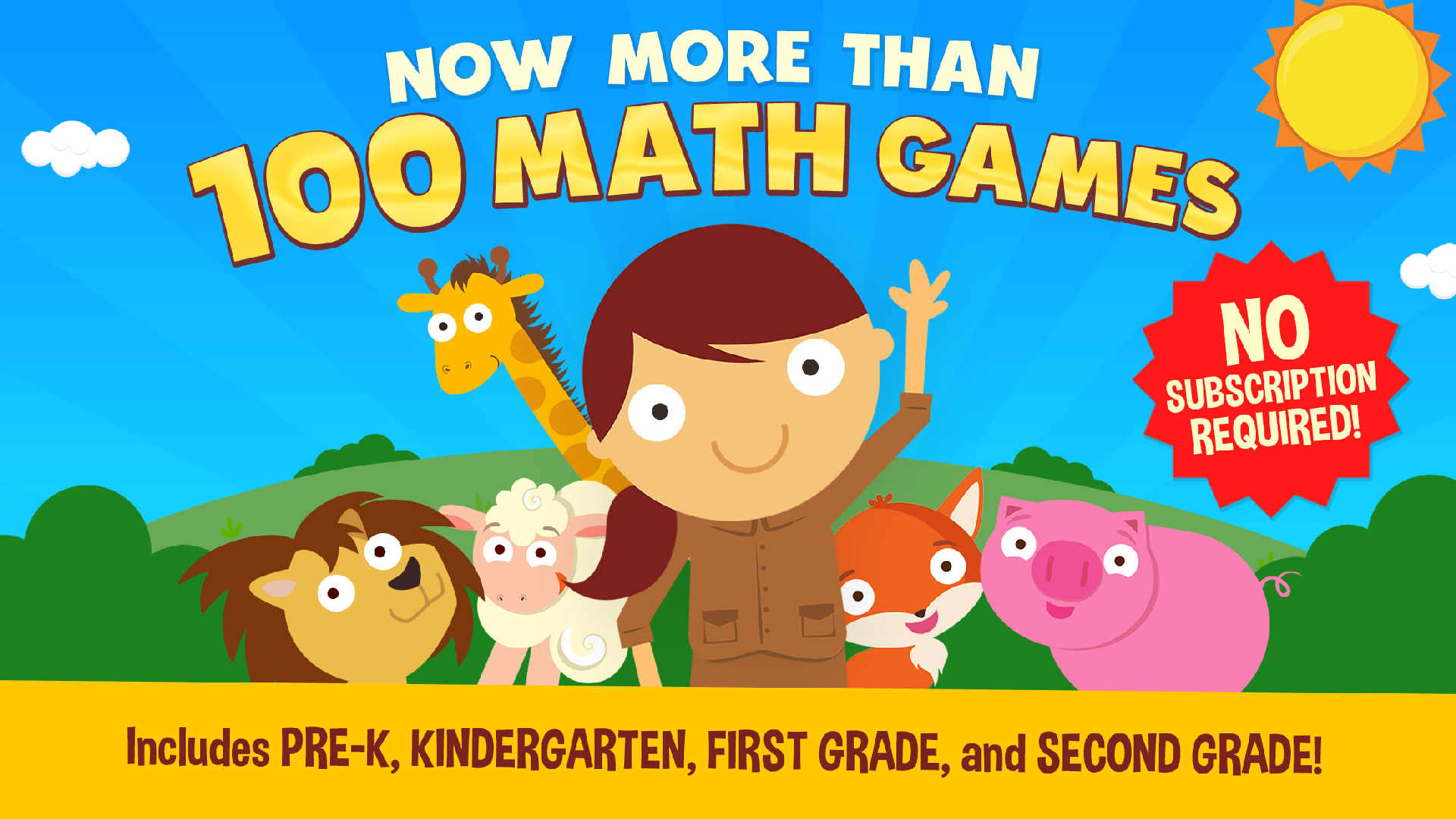 Animal Math Games for Free First Grade and Kindergarten Learning Games ...