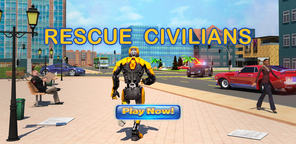 real Flying Robot Hero vs Crime City Aliens: Rescue Game Open World ...