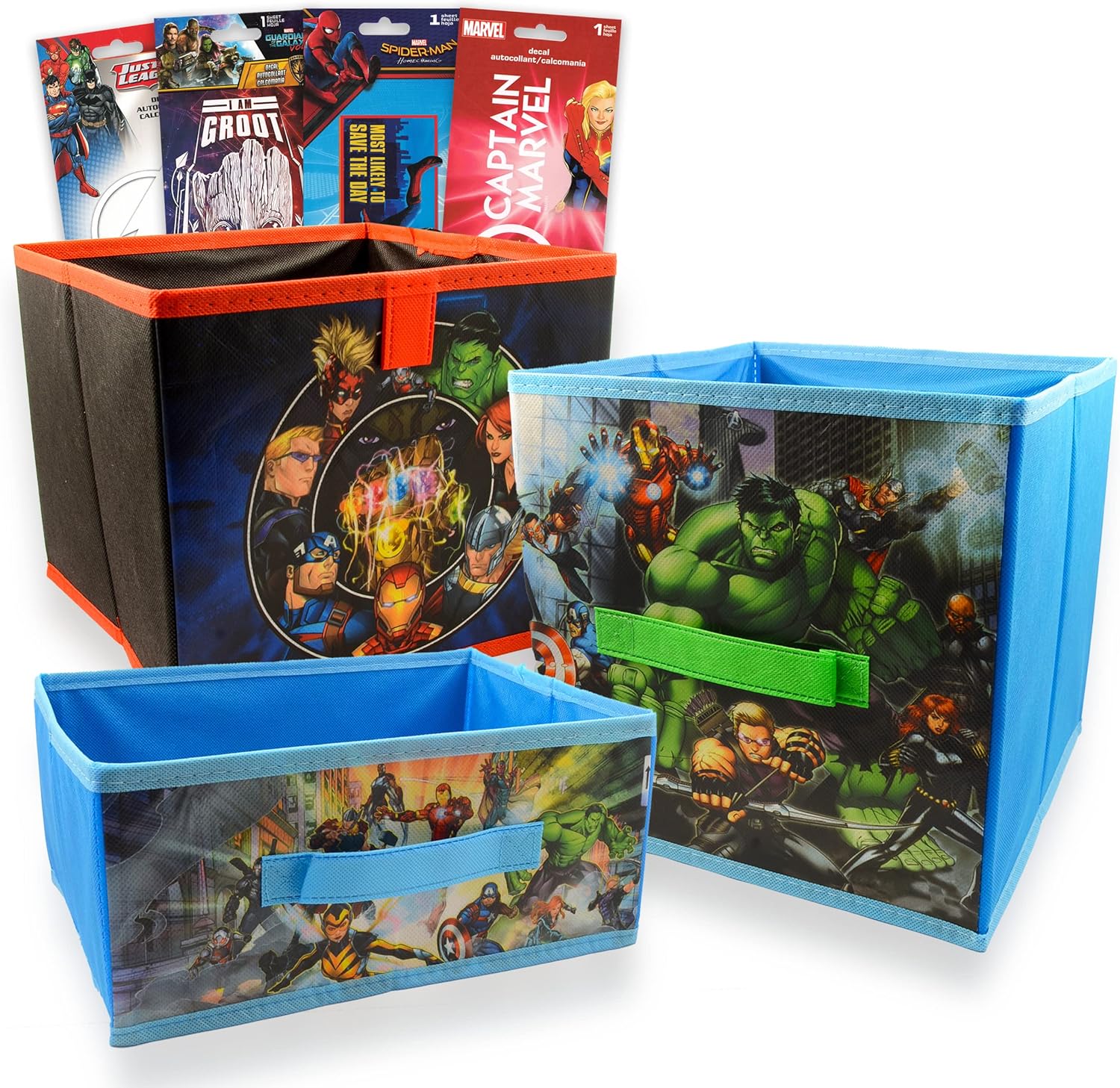Amazon.com: Marvel Avengers Storage Bin 3 Pack ~ Superhero Room ...