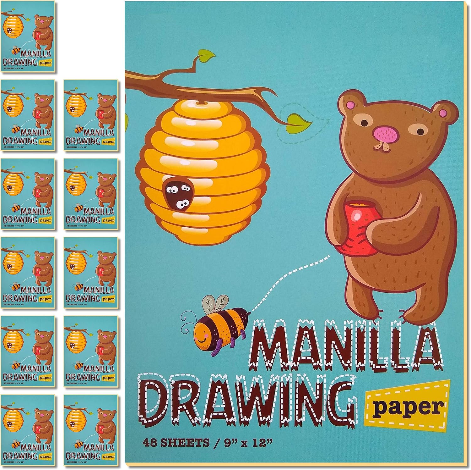 Amazon.com: JUSTHANGIN' Manila Paper, 9X12 Drawing Paper, Tan/Cream in ...