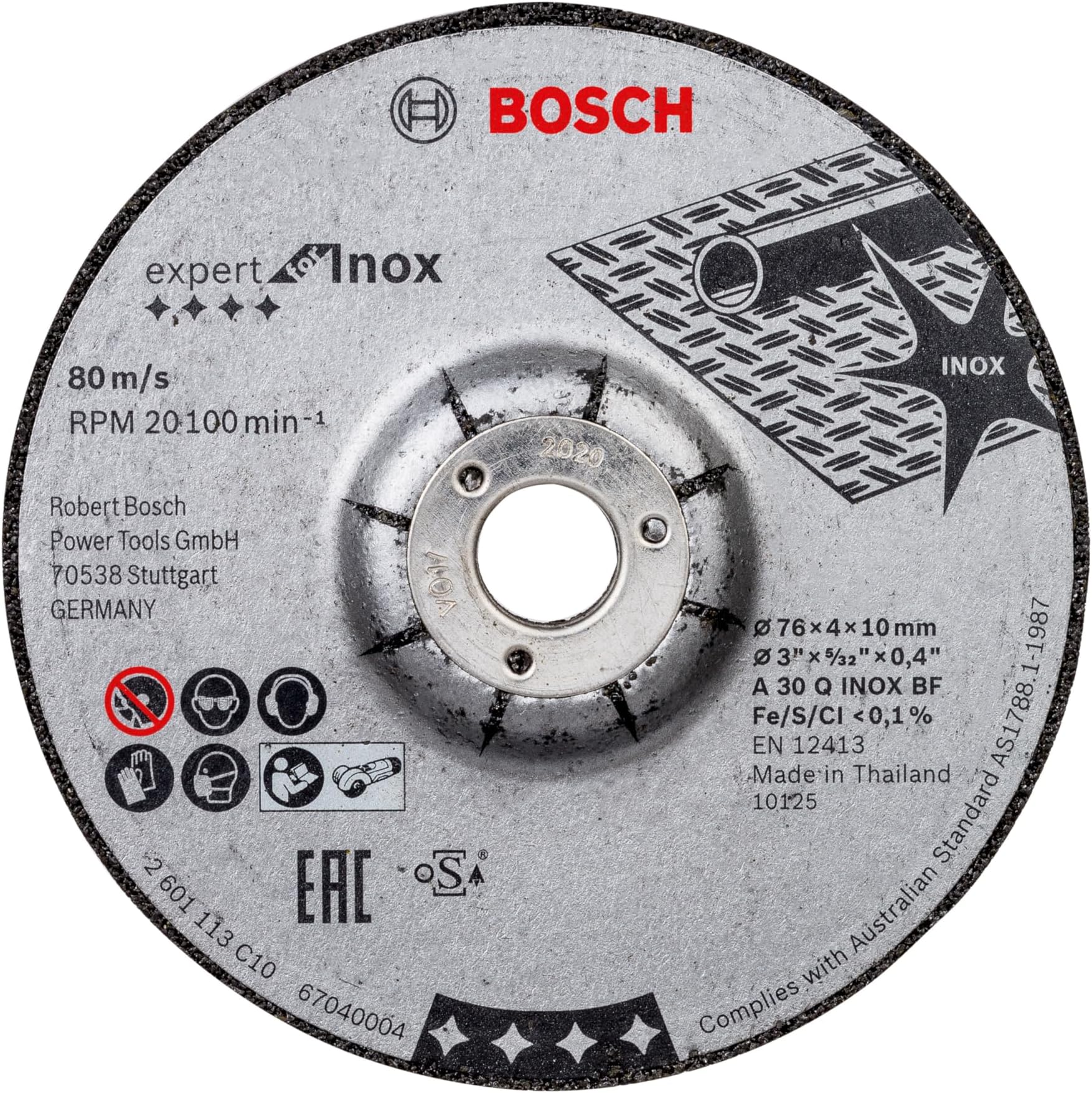 Amazon | Bosch Professional(ボッシュ) ディスクグラインダー用切断砥石 2608601520 | 切断砥石