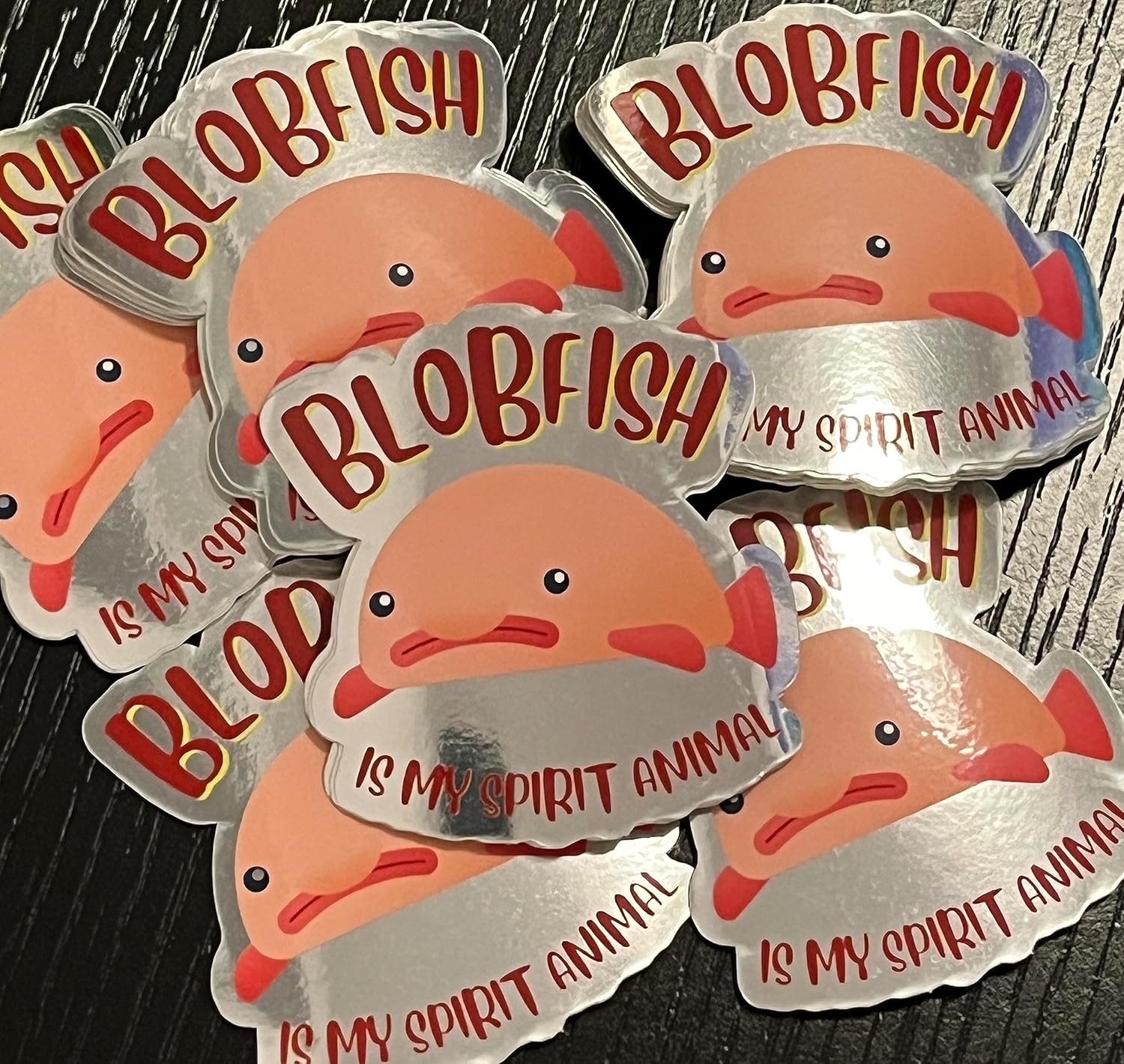 Amazon.com: Blobfish is My Spirit Animal! Funny Mirrored Sticker for ...