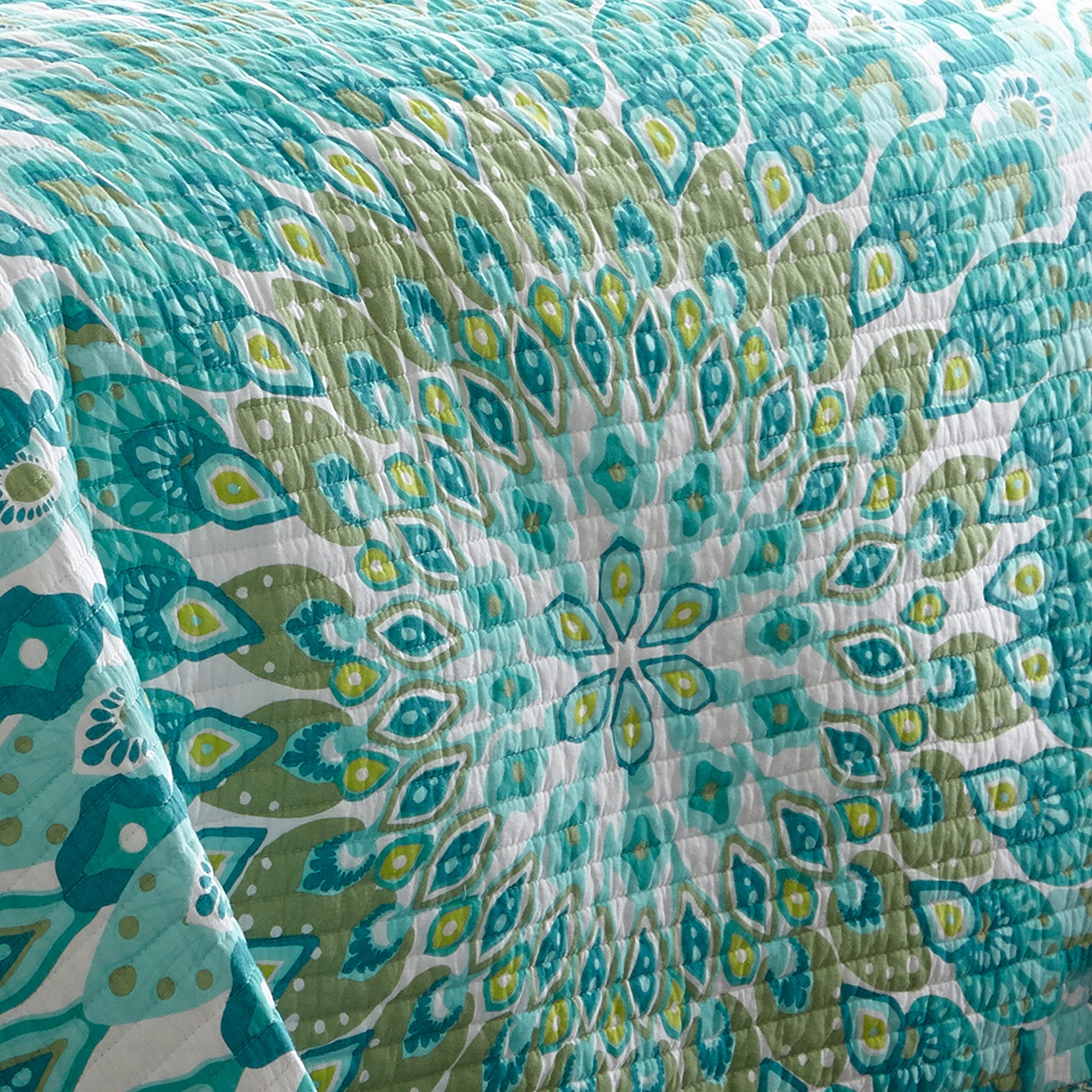 Levtex Home - Mirage Teal Quilt Set - King/Cal King Quilt + Two King ...