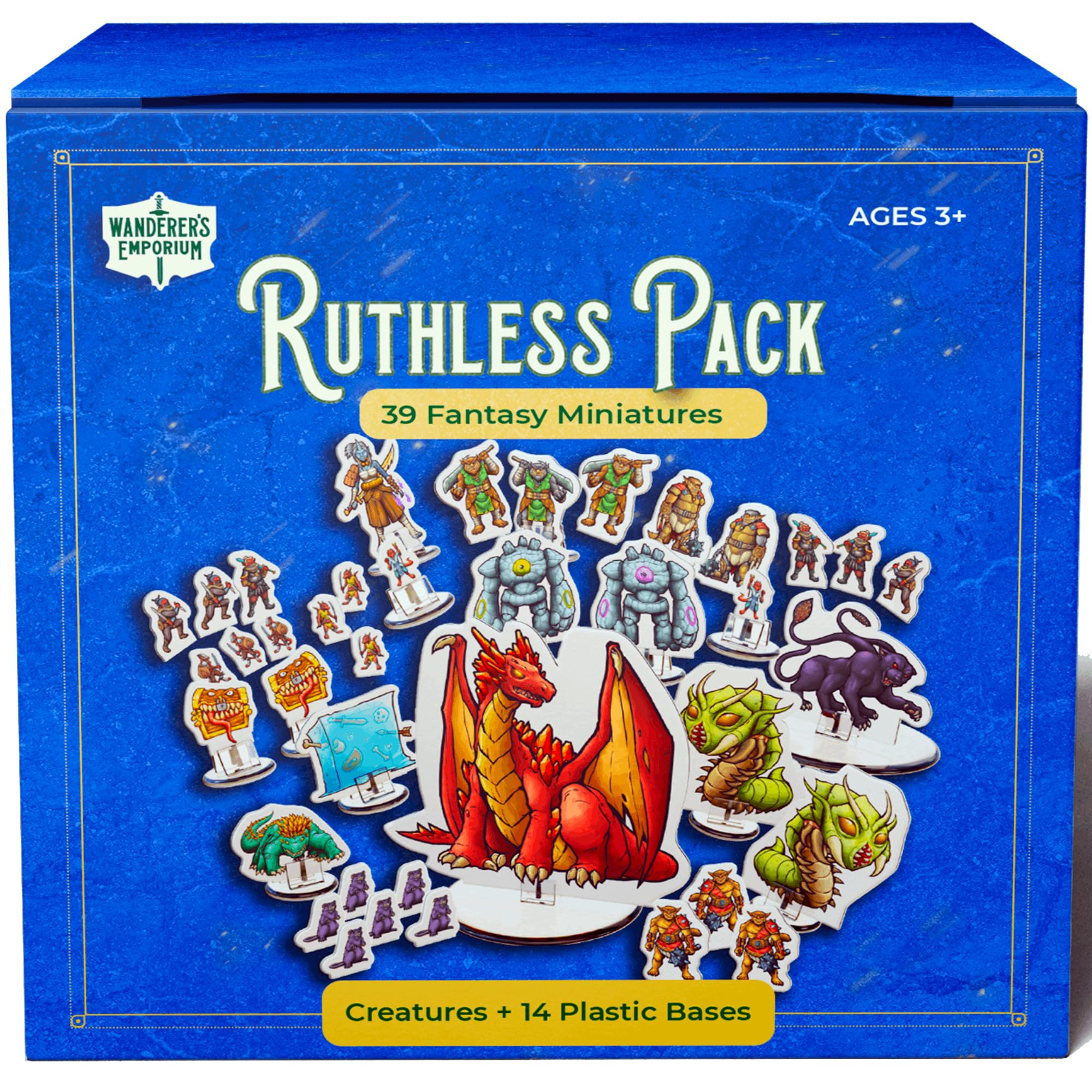 Amazon.com: Wanderers Emporium Hard Flat Minis for DND Miniatures with ...