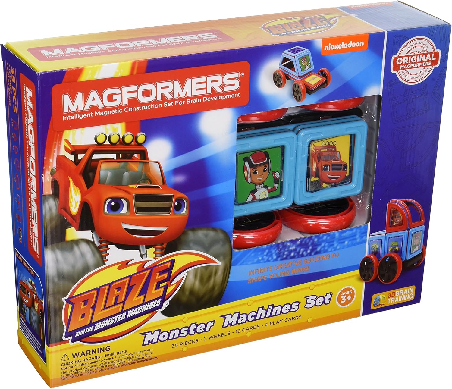 Amazon.com: Magformers Nickelodeon Blaze Monster Machines Set (35 ...