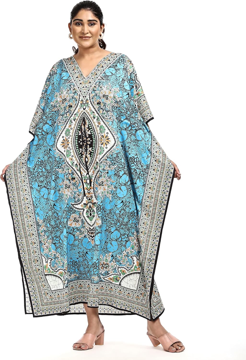 Nightingale Collection Robe pour femme - Bleu - Taille unique : Amazon ...