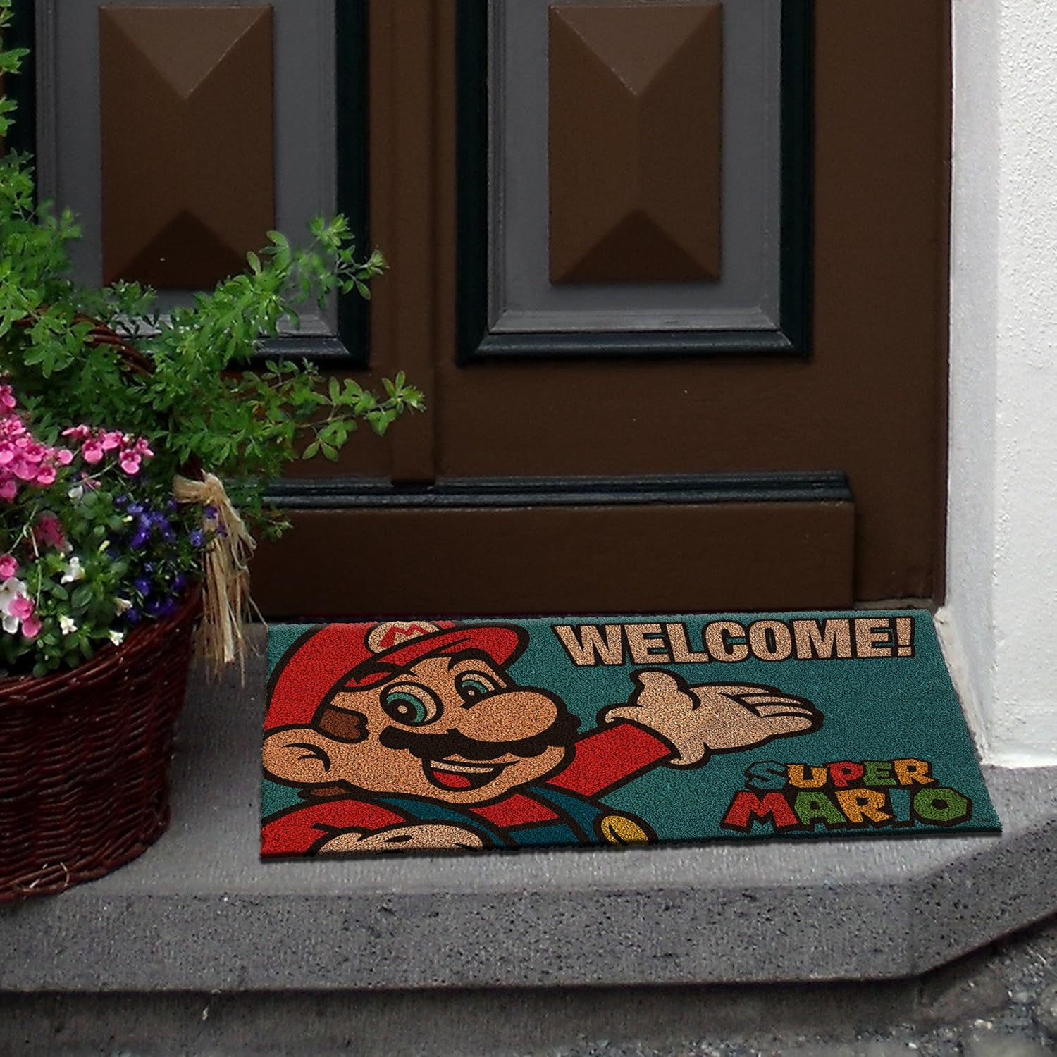 Amazon.com: Pyramid America - Super Mario Portrait Coir Doormat - 29" x ...