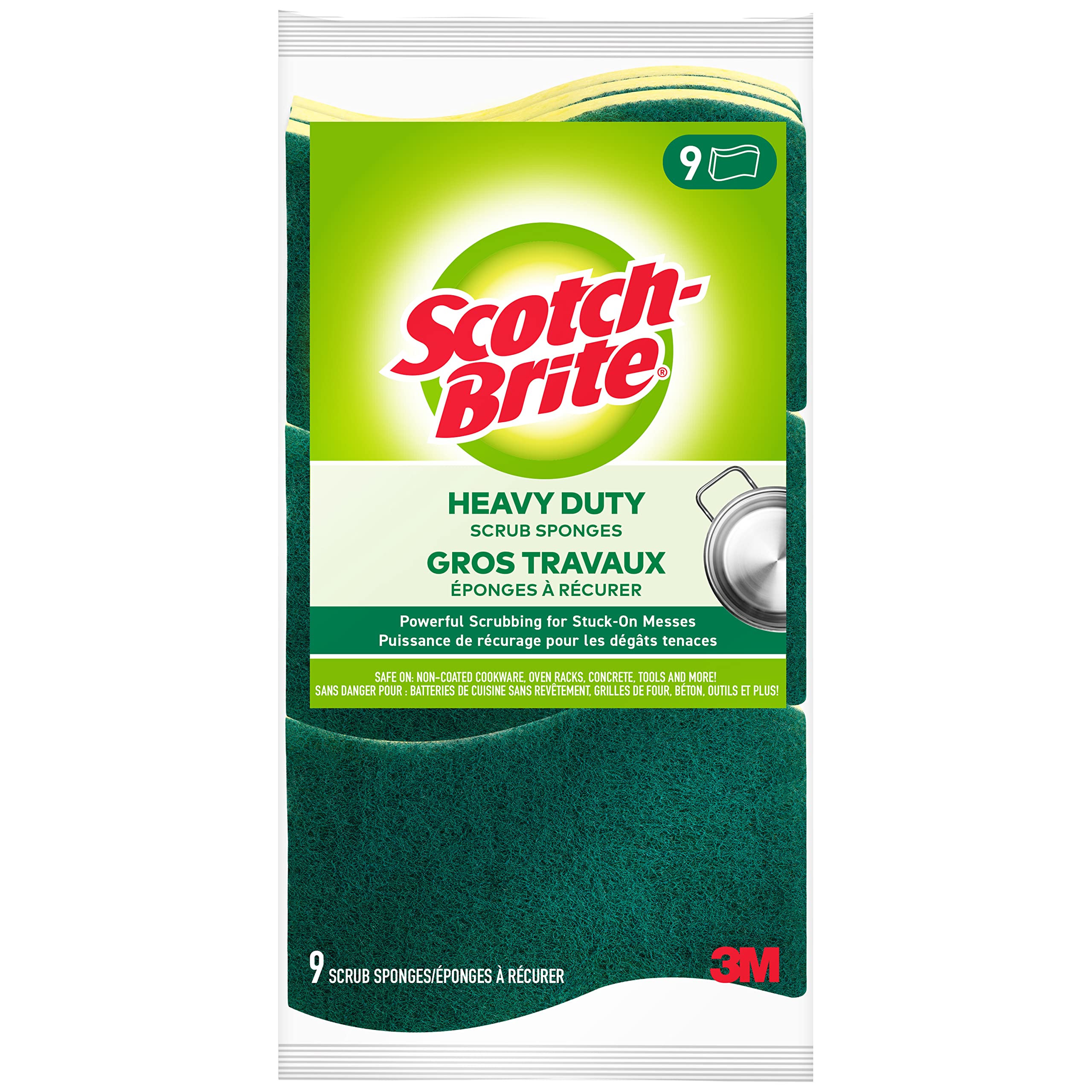 Scotch-Brite Scrub Sponge, 9 Pack, Heavy Duty, Sponges for Dishes ...