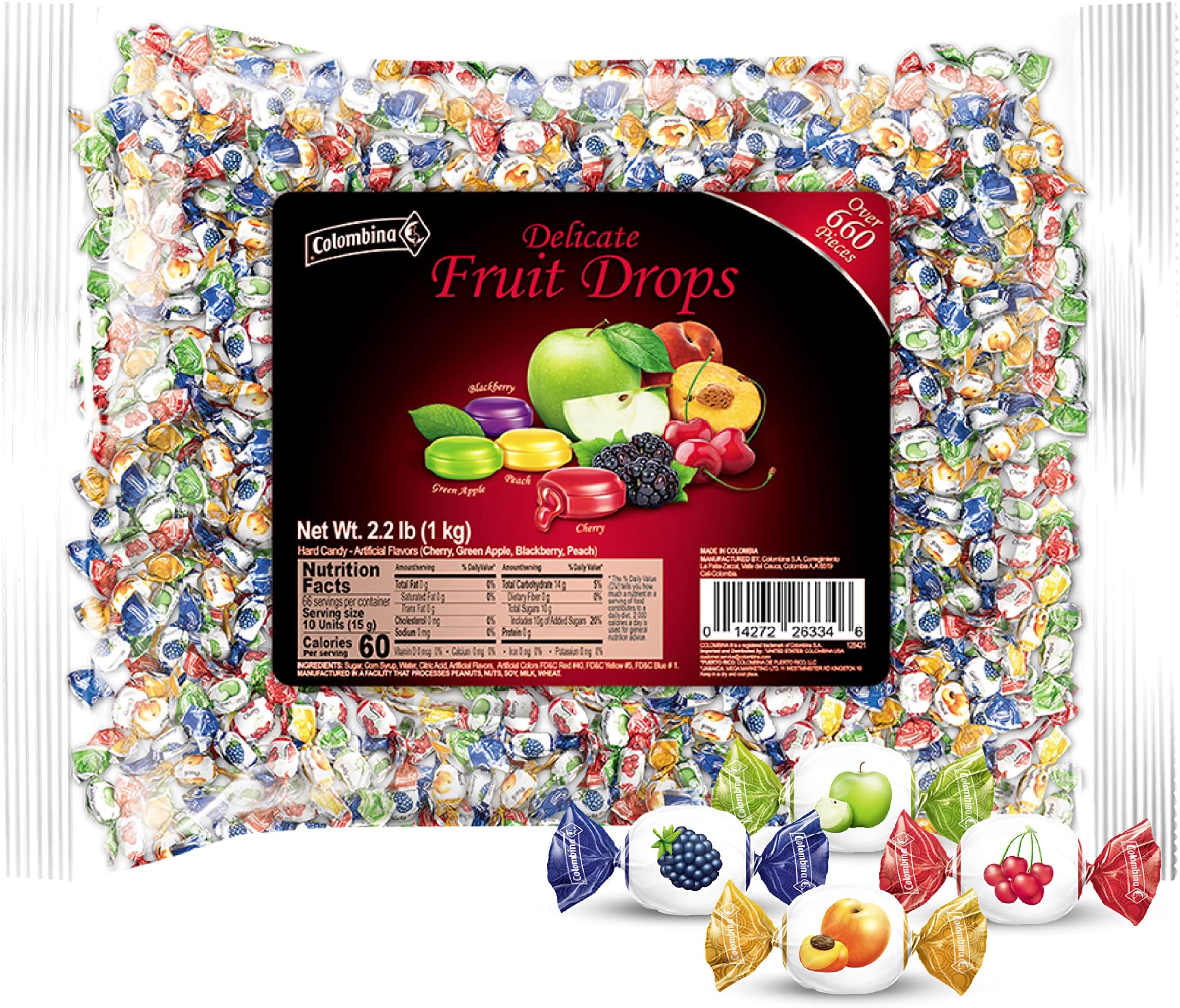 Amazon.com : Colombina Delicate Fruit Filled Drops Individually wrapped ...