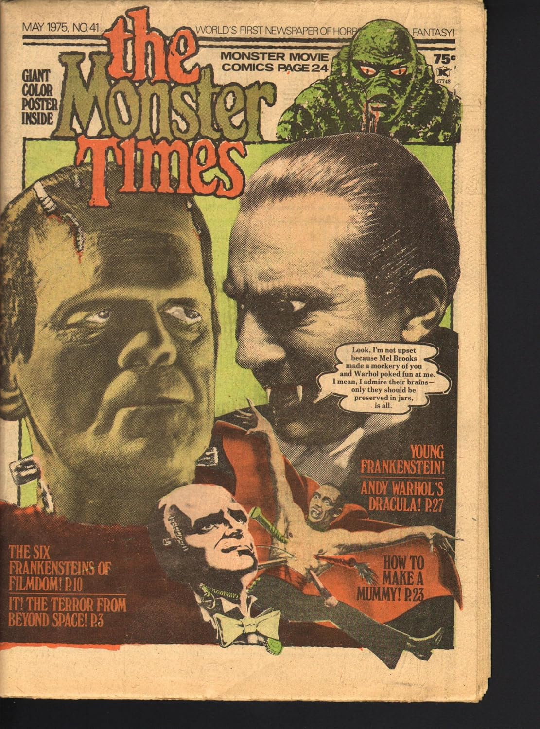 The Monster Times Newspaper Volume 1 No. 41: Larry Brill and Les ...