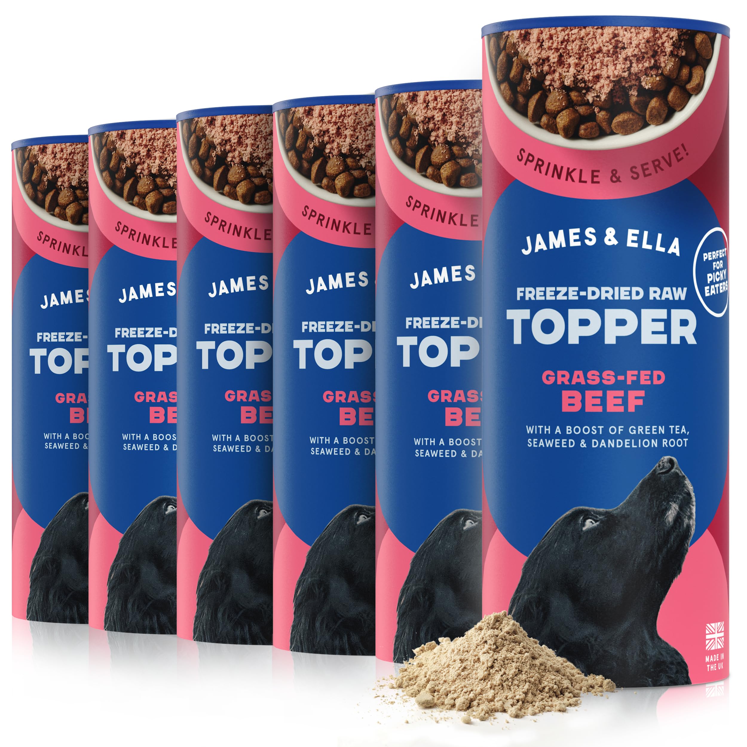 James & Ella Freeze-Dried Raw Dog Food Topper (6 x 50g) Nutritious ...