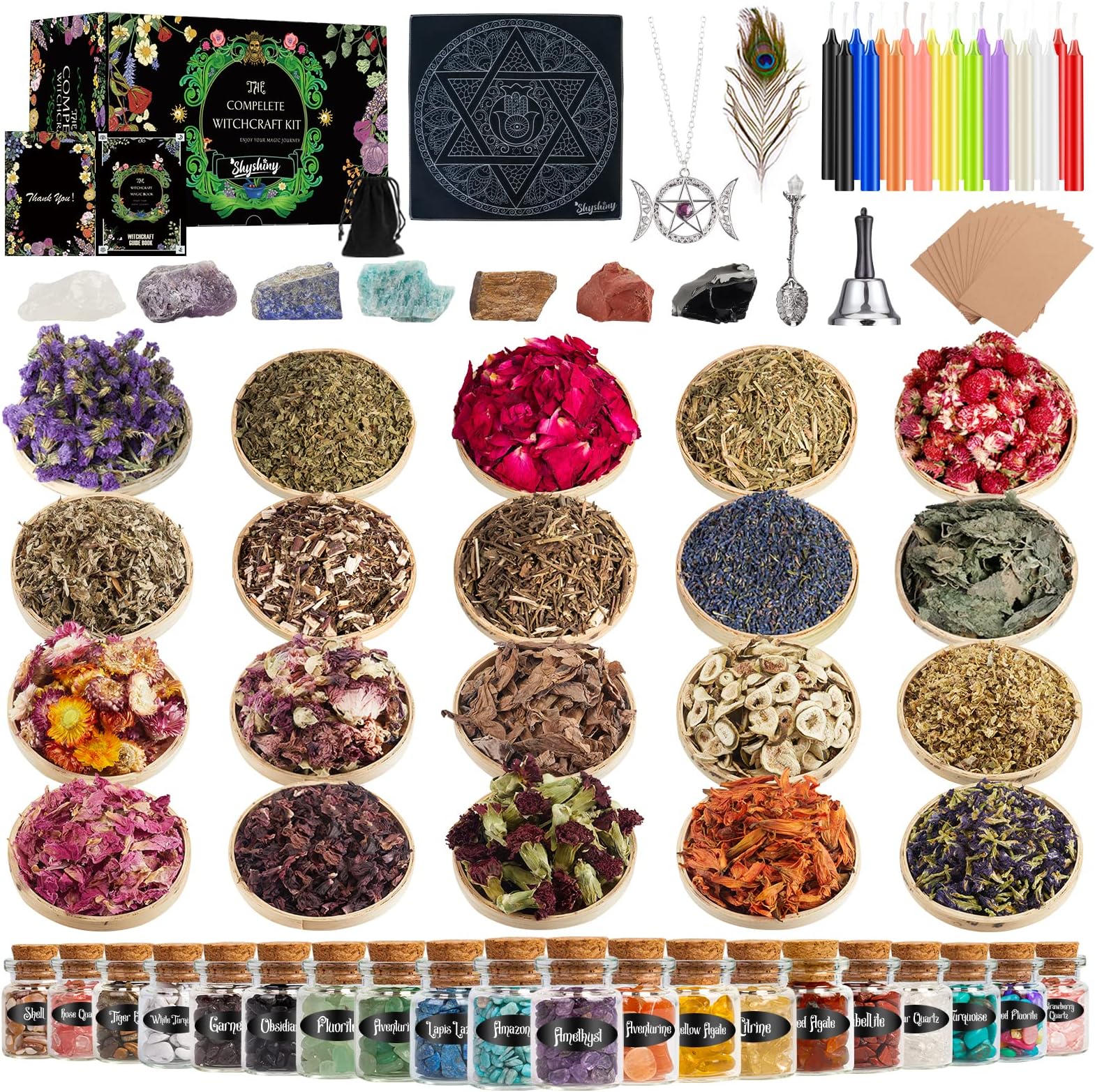 Amazon.com: SHYSHINY Witchcraft Supplies Kit for Wiccan Spells, 95 Pack ...