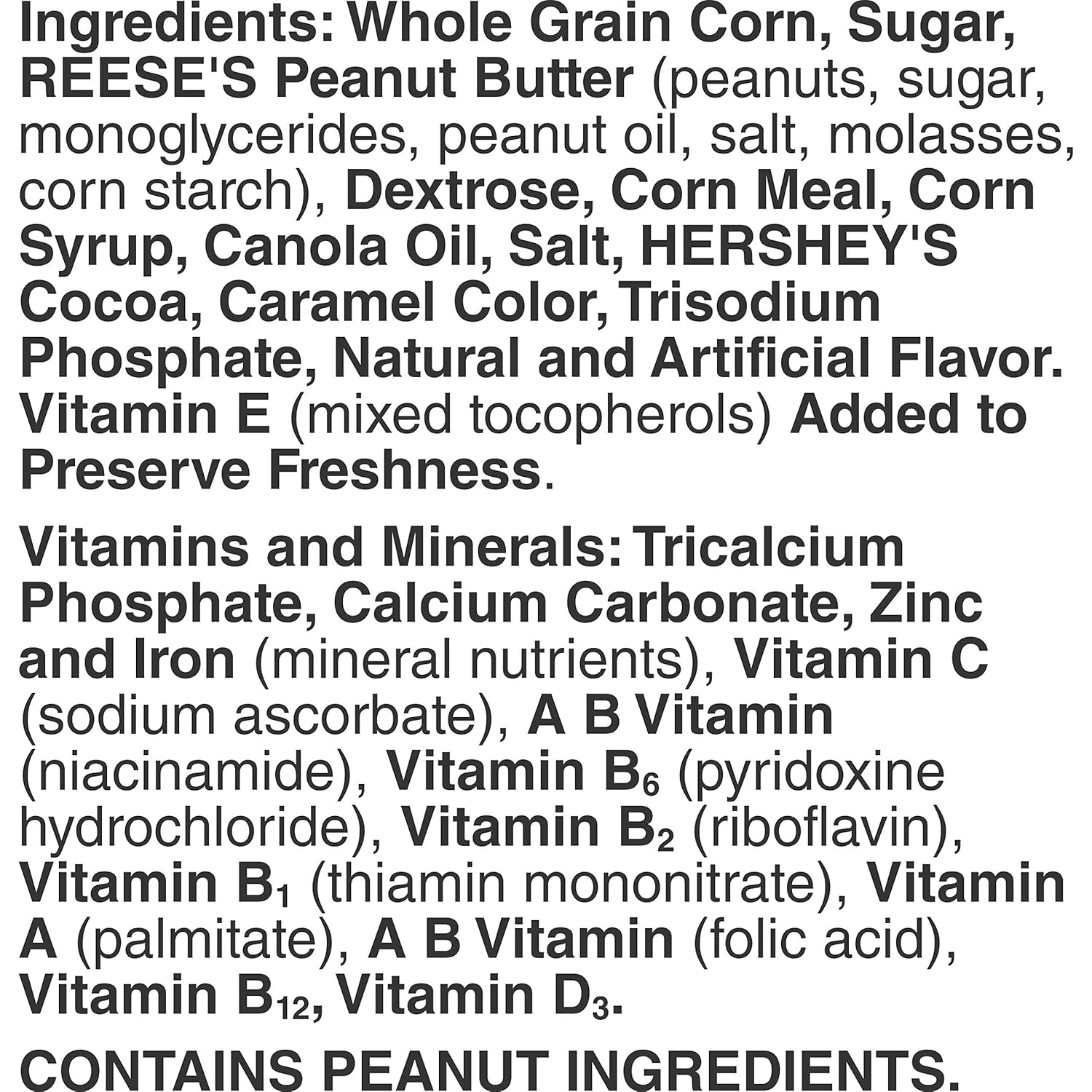 Reeses Puffs Nutrition Facts