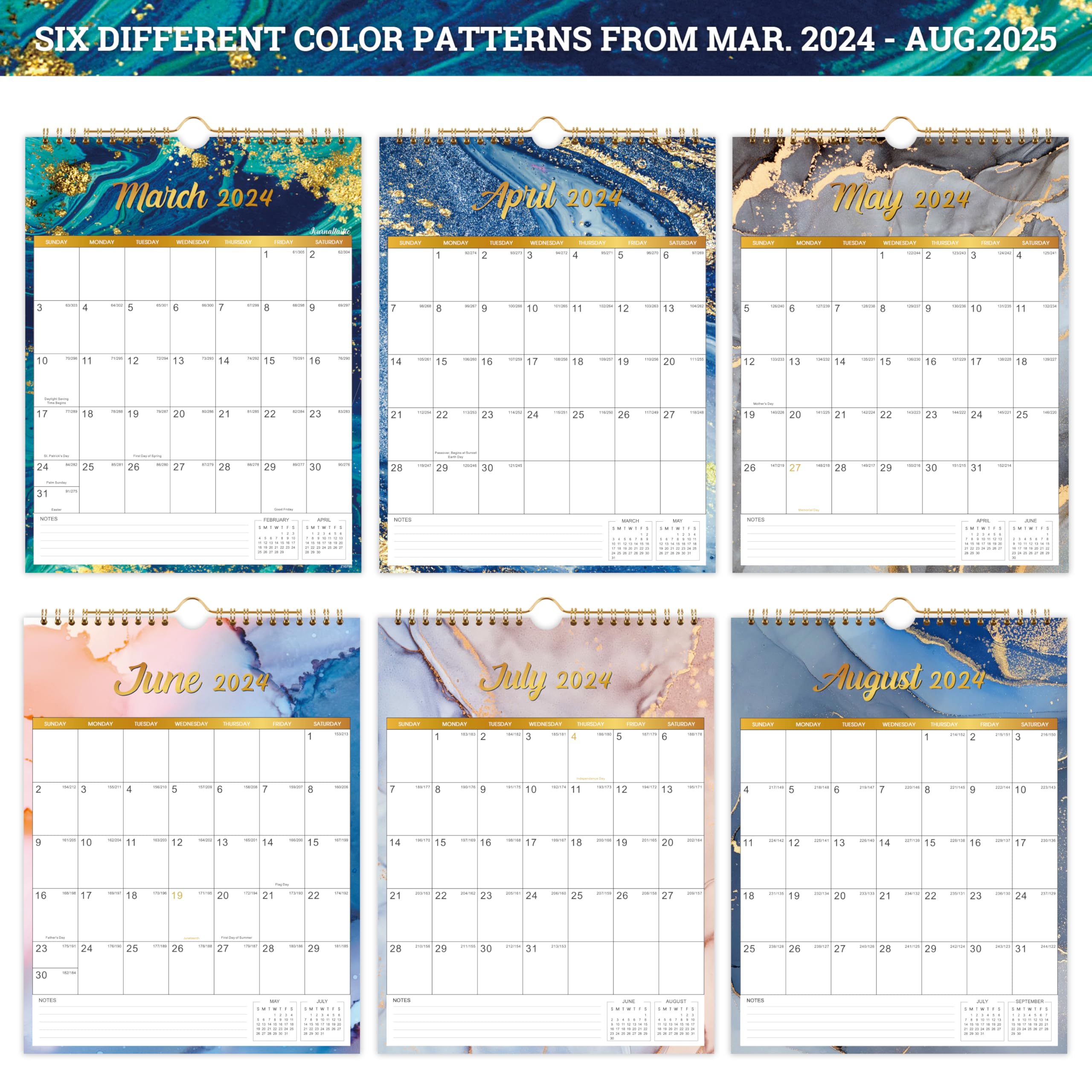 Snapklik.com : Calendar 2024-2025 - Wall Calendar, MAR 2024 - AUG 2025 ...