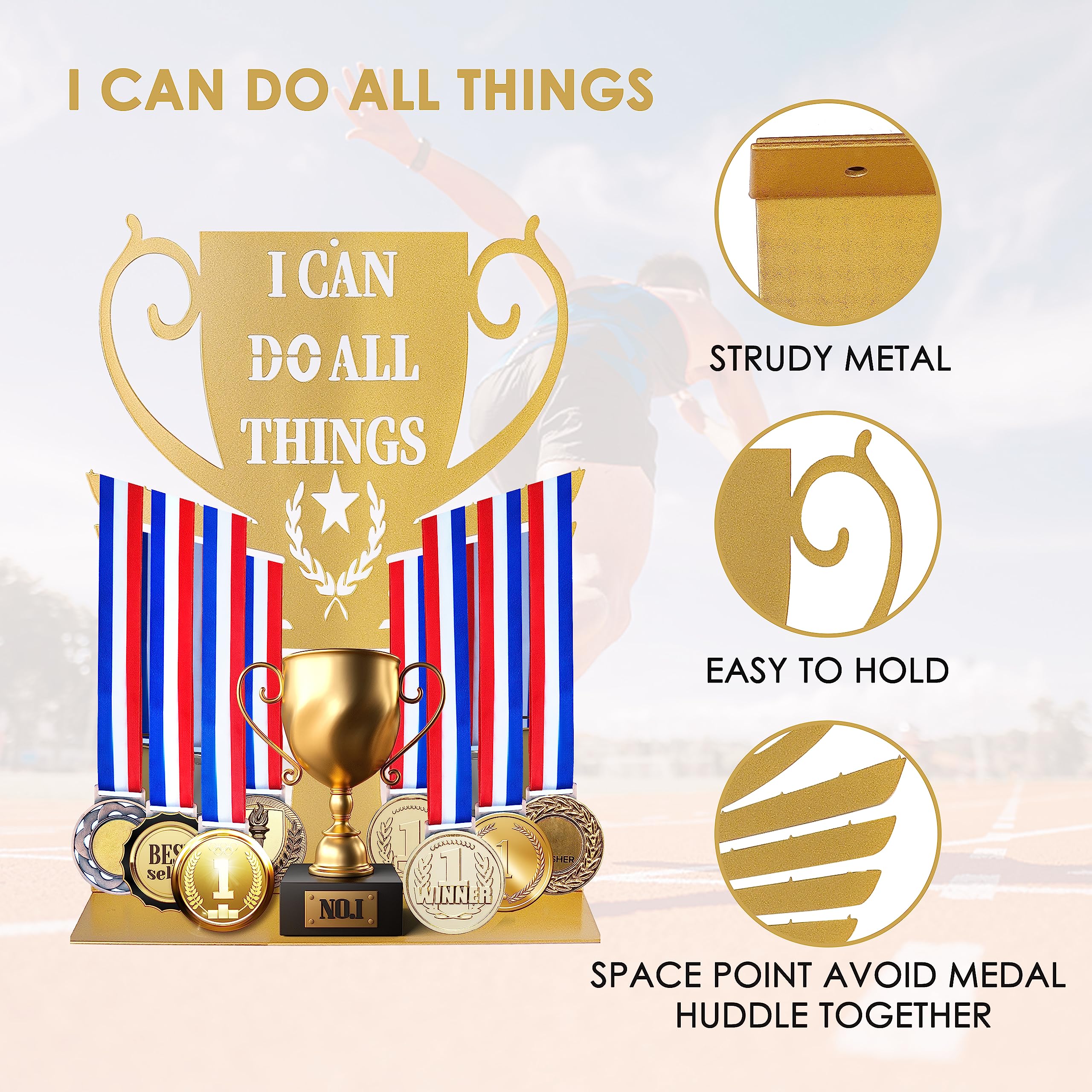 Snapklik.com : Wssuieh Race Medal Hanger Display Rack -Sturdy Wall ...