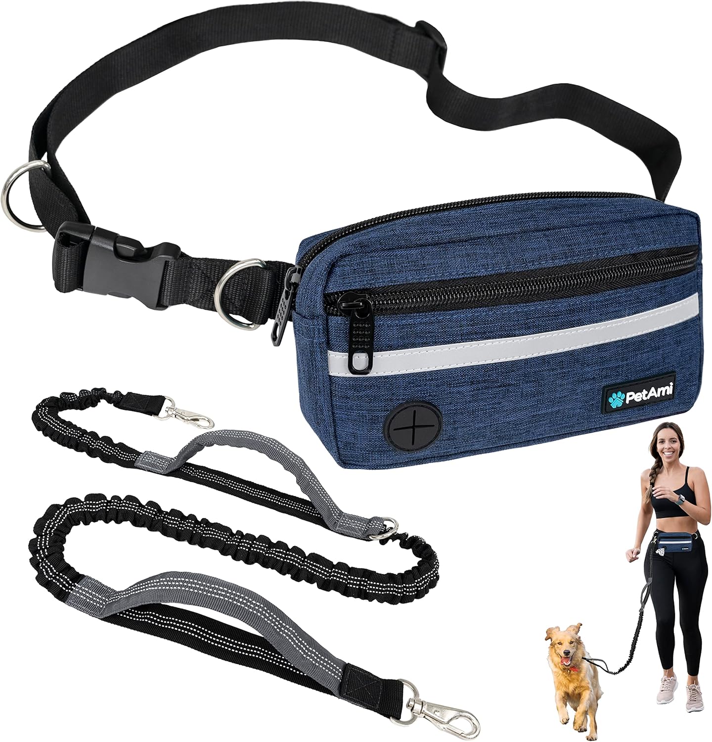 Amazon.com : PetAmi Hands Free Dog Leash, Dog Running Leash Belt for ...