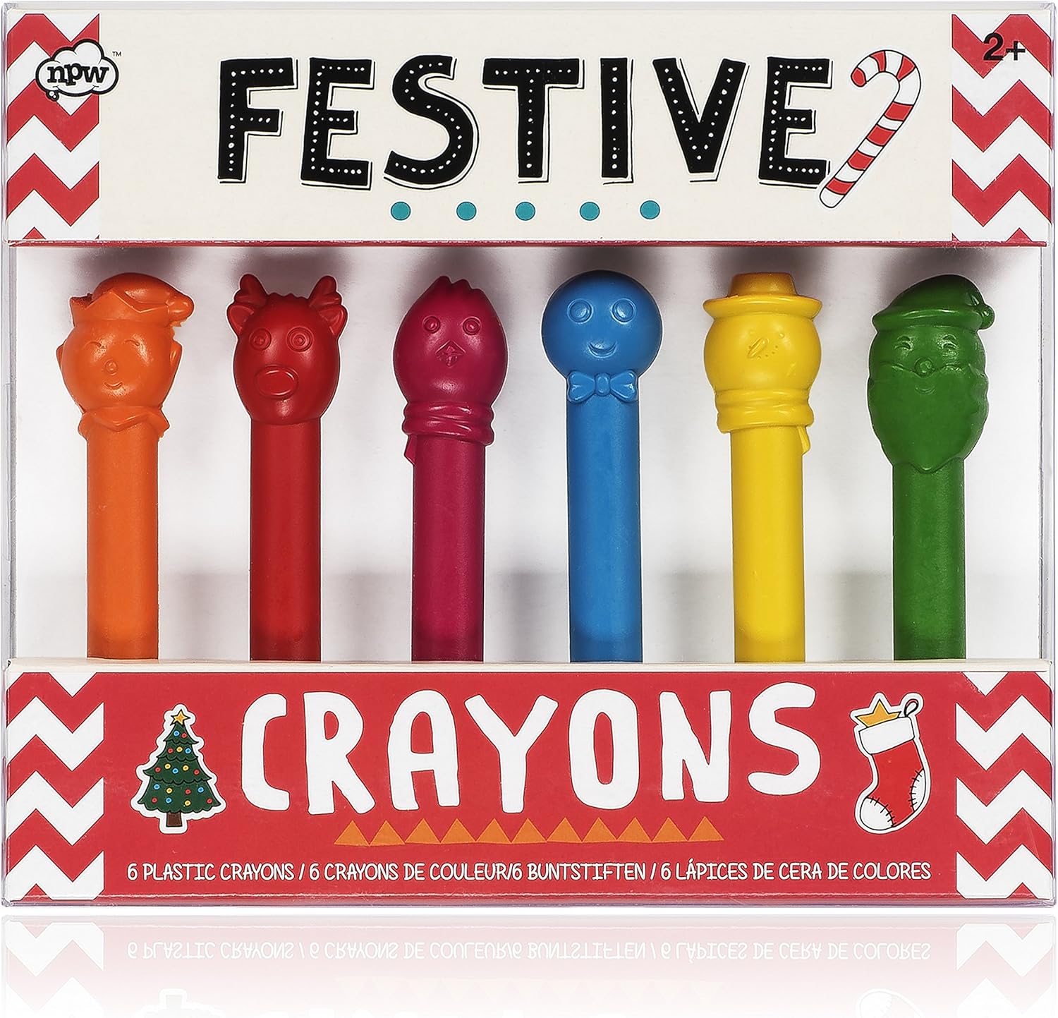 Amazon.com: NPW-USA Festive Christmas Crayons, 6Count : Toys & Games
