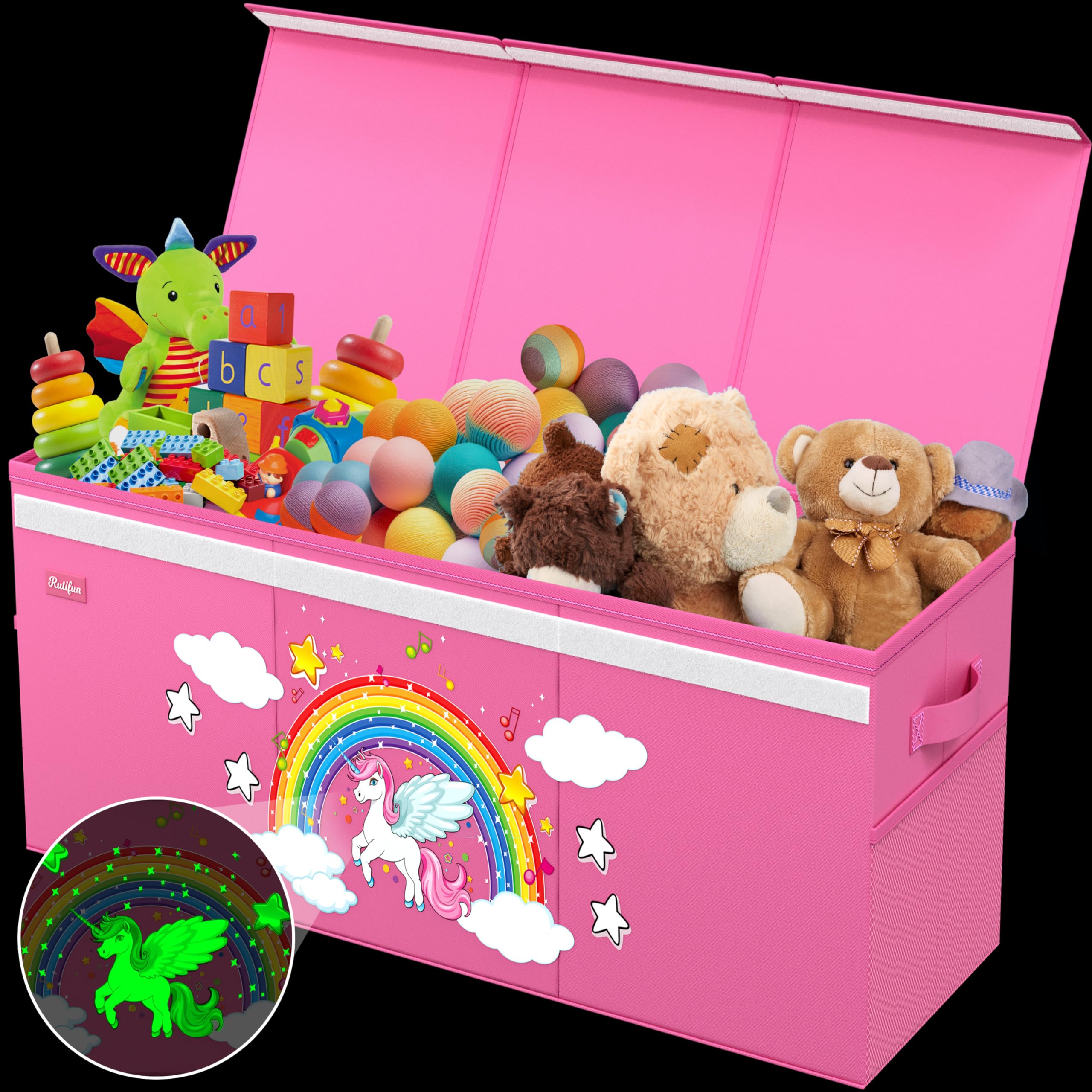 Amazon.com: RUTIFUN Extra Large Kids Toy Storage Organizer, Collapsible ...