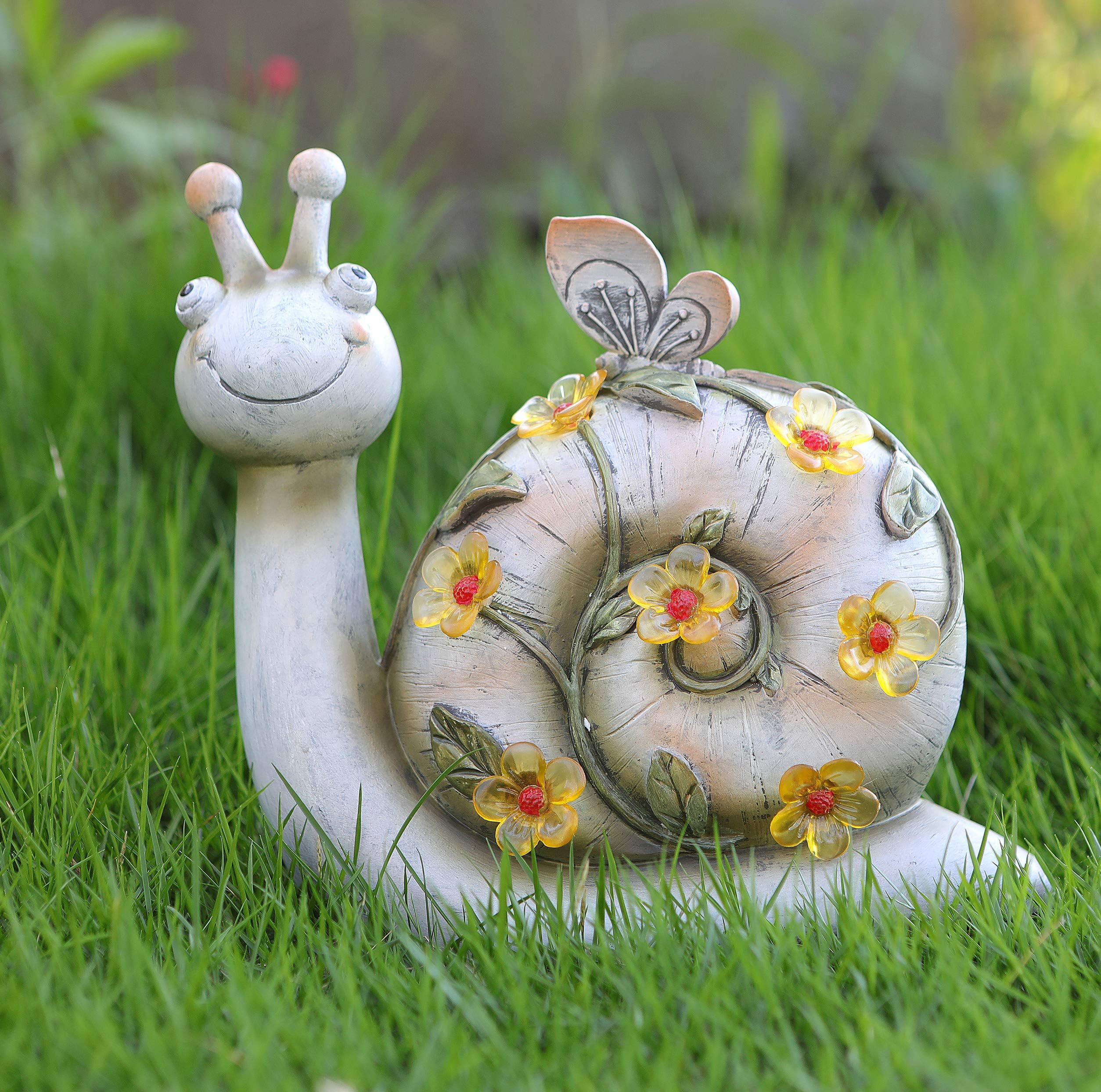 Amazon.com: Snail Resin Animal Garden Statue Outdoor and Garden Decor ...