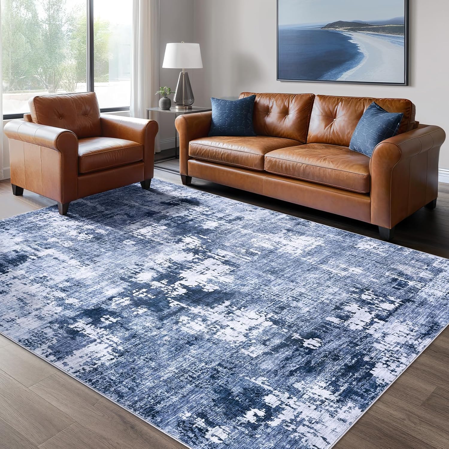 Amazon.com: Area Rug Living Room Rugs - 5x8 Washable Large Soft Indoor ...