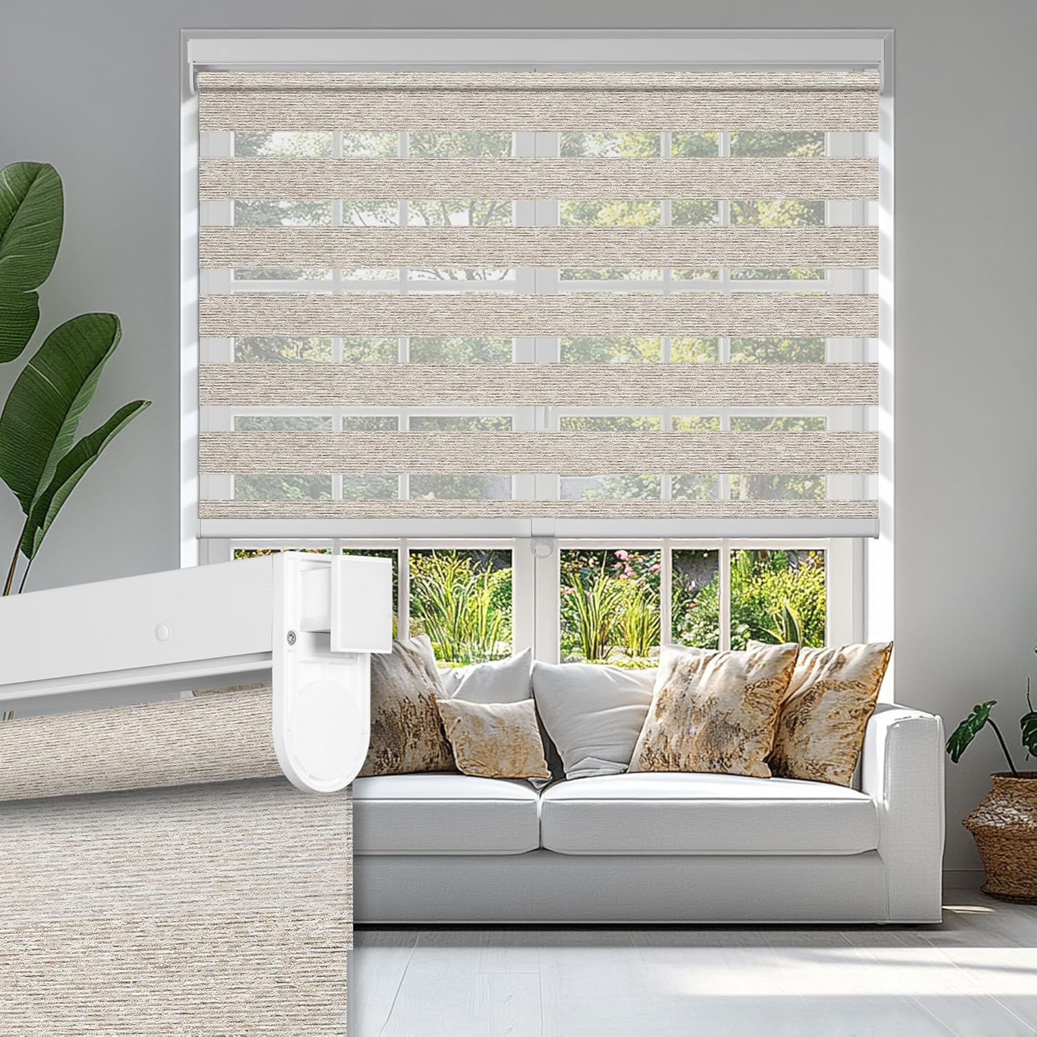 SEEUNANA Stores zébrés sans perçage sans outils pour fenêtres, stores ...