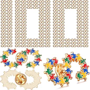 Amazon.com: Yunlly 100 Pcs Autism Awareness Pin Bulk Autism Pin Autism ...