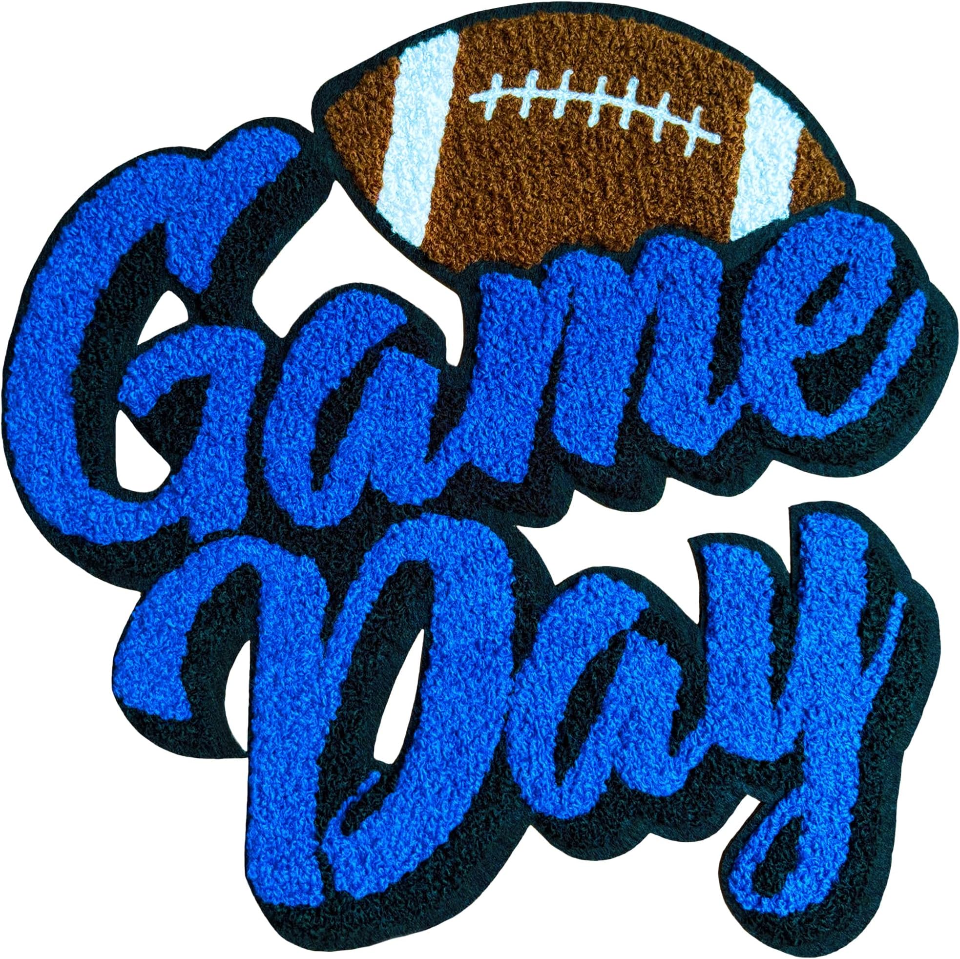 Amazon.com: Generic Football Game Day Chenille Iron-On Patch - Navy ...