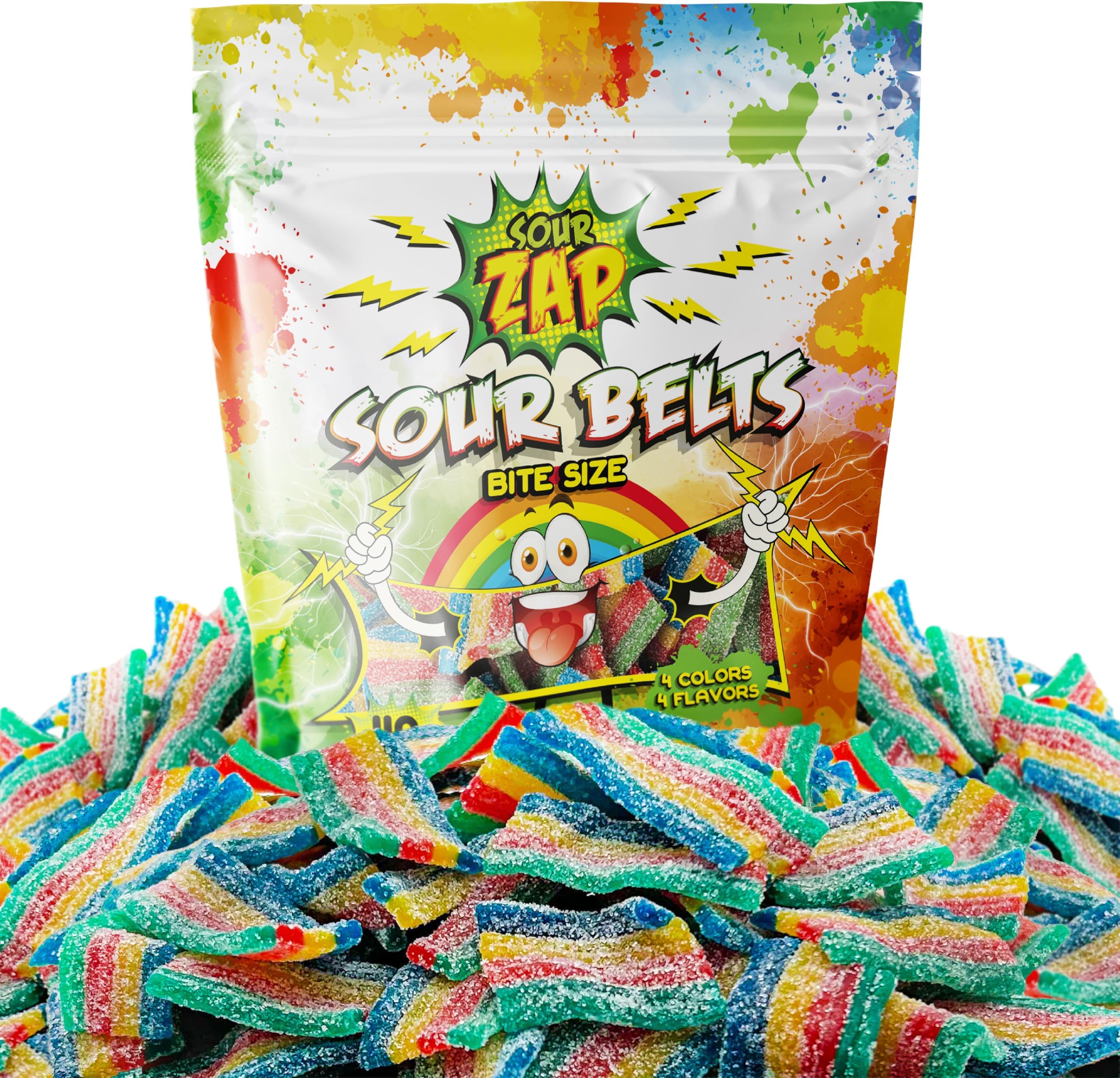 Amazon.com : Sour Strips Bites Flavored Sour Candy Strips, Deliciously ...