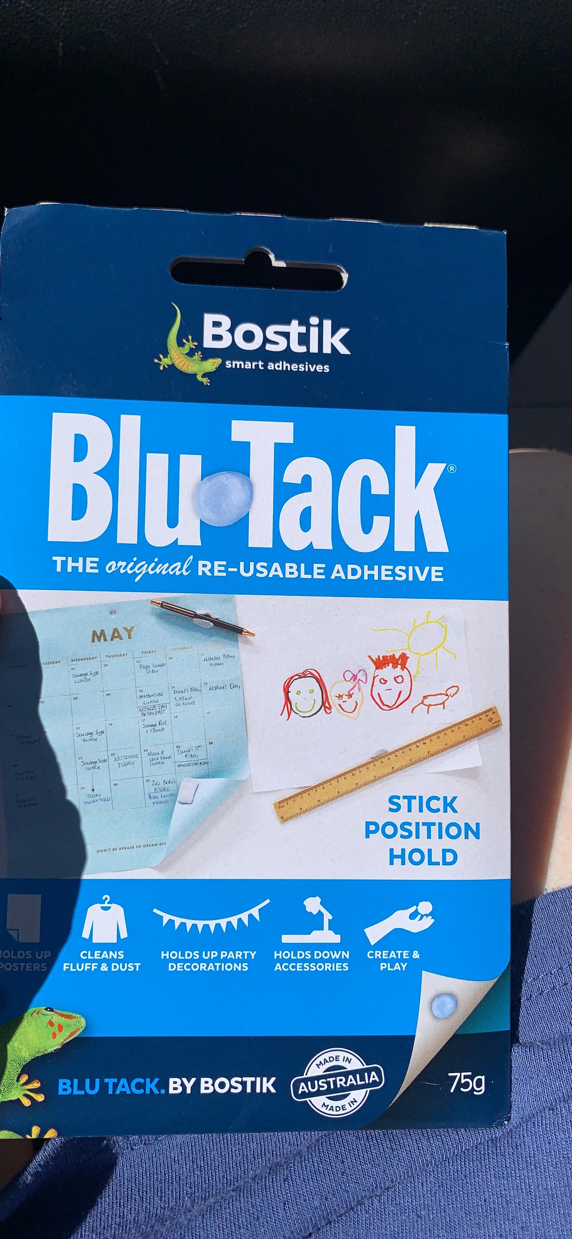 Bostik Blu Tack 75 g, 1 pack, Blue/Gray : Amazon.com.au: Stationery ...