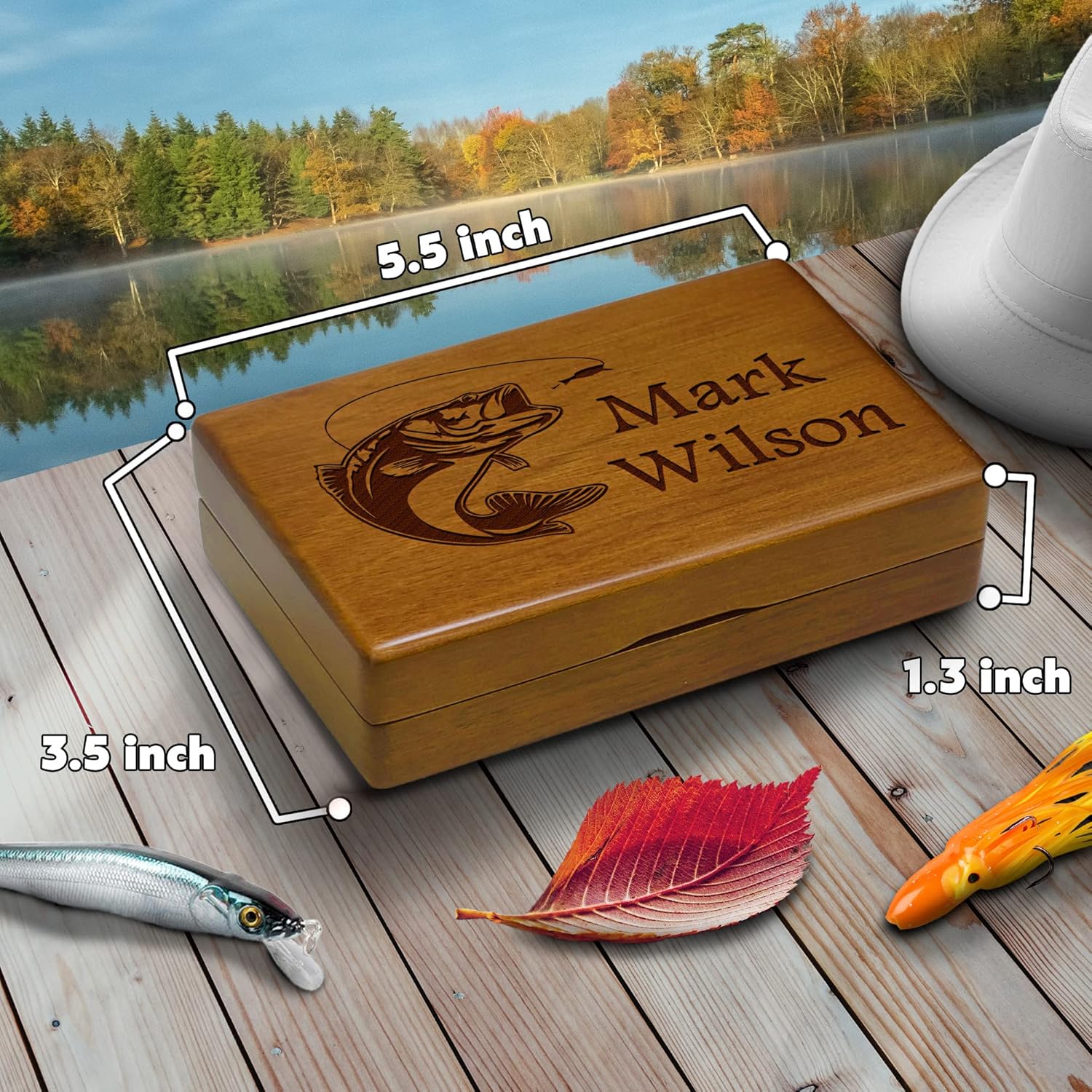 Engraved Fishing Box Fishing Tackle box Laser Engraved Jig Box Fishing ...