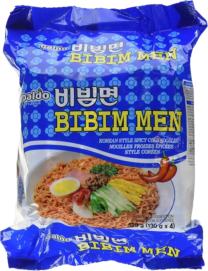 Paldo Bibim Men Korean Spicy Cold Noodles, 520 Grams : Amazon.ca ...