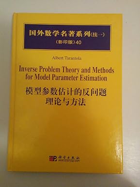 Amazon.com: Inverse Problem Theory and Methods for Model Parameter ...