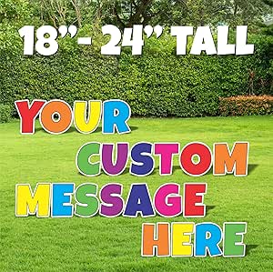 Amazon.com : Generic Custom Letter Yard Sign-Build Your Own Sign-Lawn ...