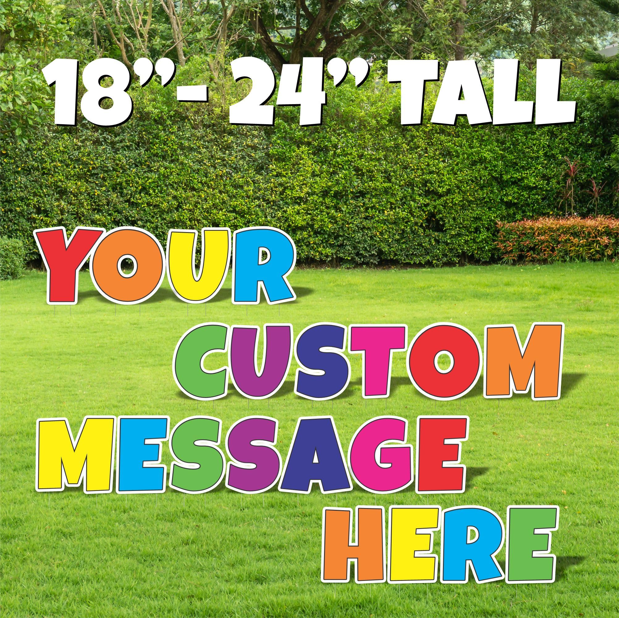 Amazon.com : Generic Custom Letter Yard Sign-Build Your Own Sign-Lawn ...