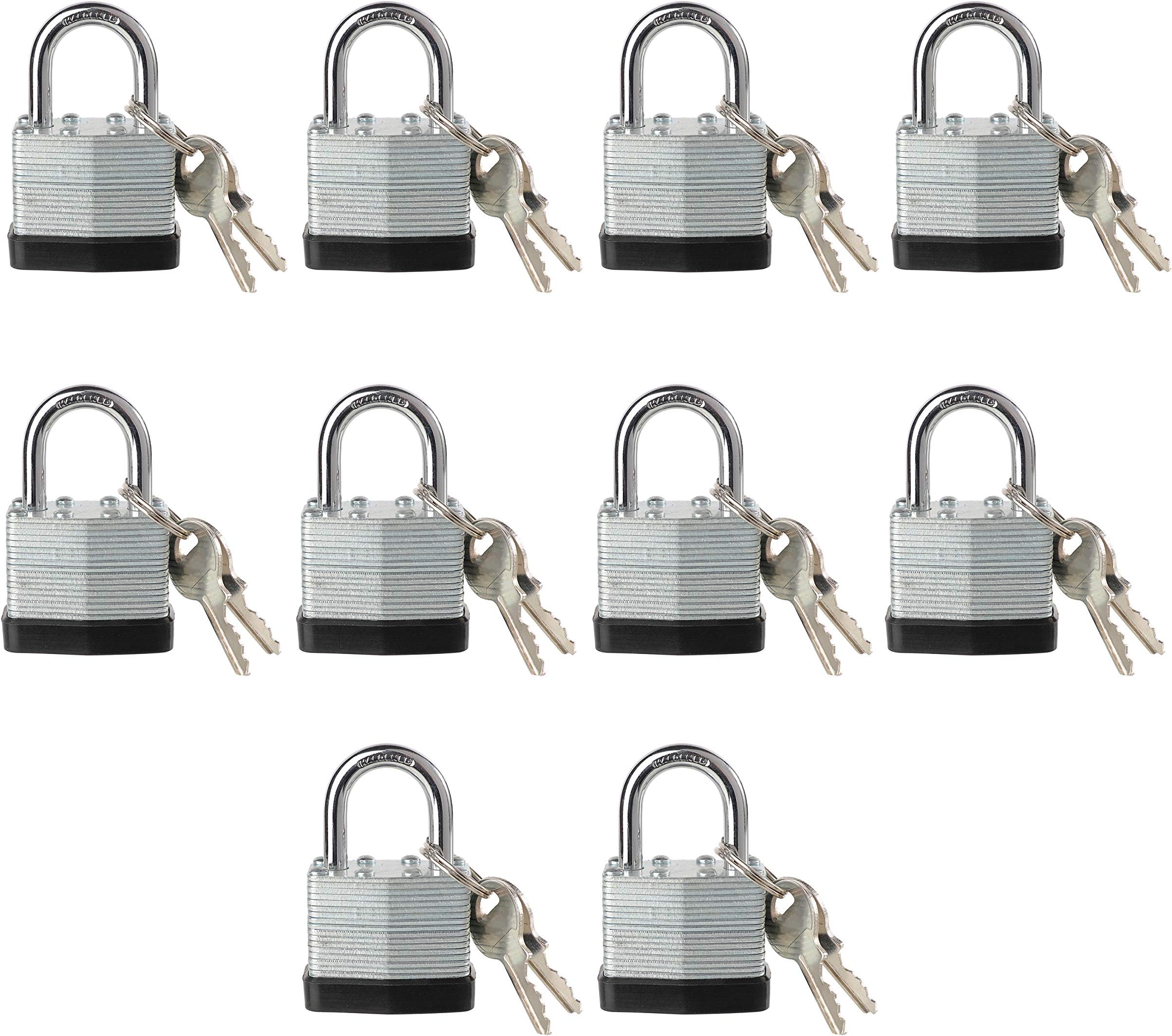 LanuBe Lock Laminated keyed Padlock (1-9/16", 40mm), keyed Alike Locks ...
