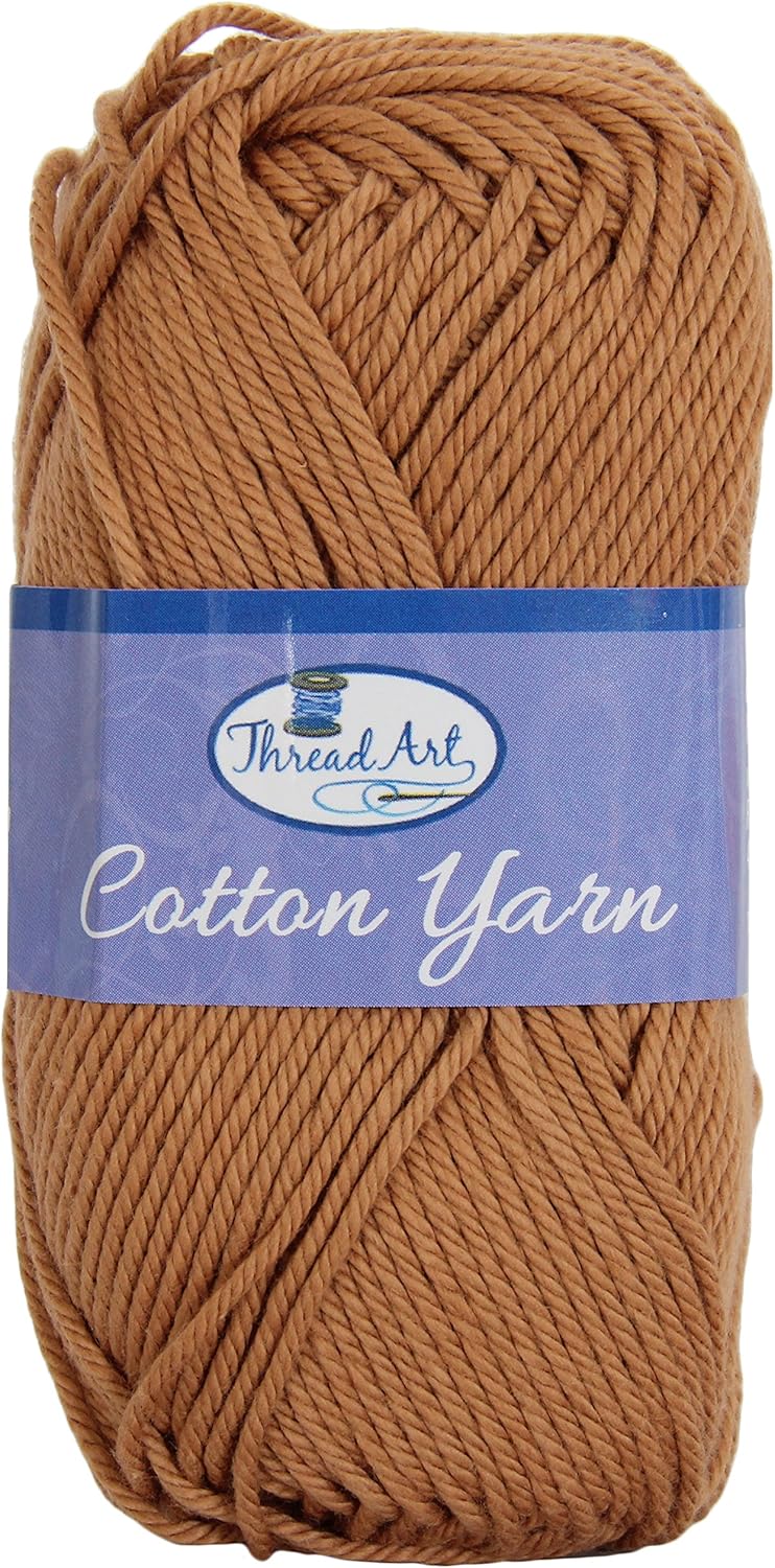 Amazon.com: Threadart 100% Pure Cotton Crochet Yarn | 50 gram Skeins ...