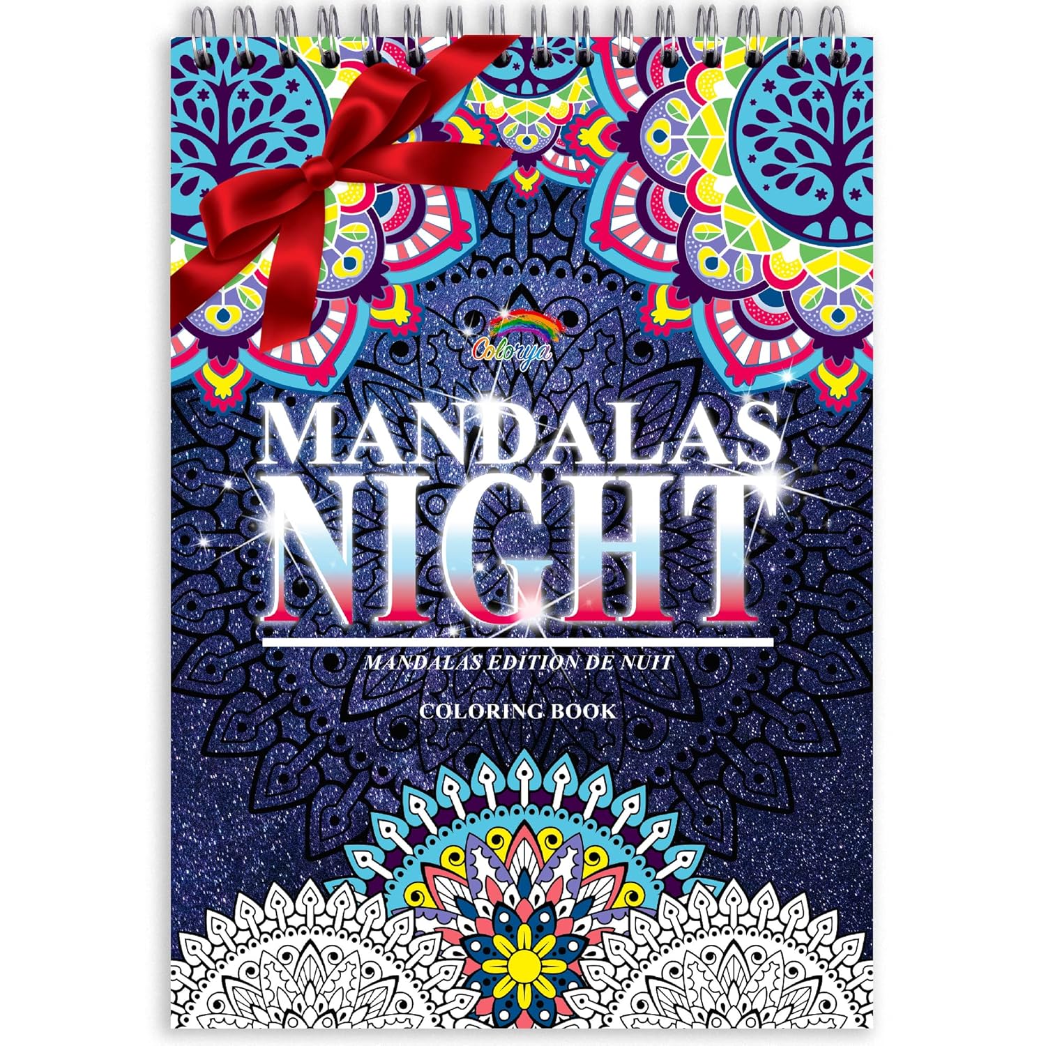 Mandalas Night Adult Coloring Books by Colorya - A4 Size - Coloring ...